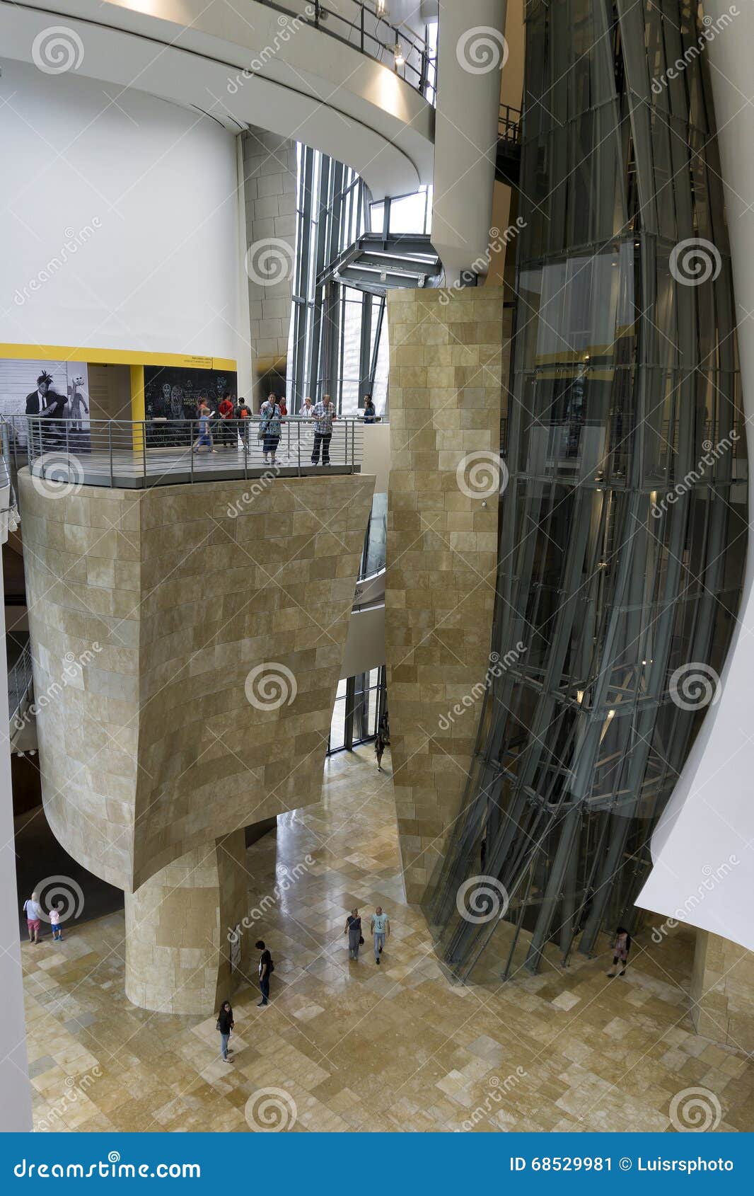 Inside View of the Guggenheim Bilbao Museum Hall Editorial Photo ...