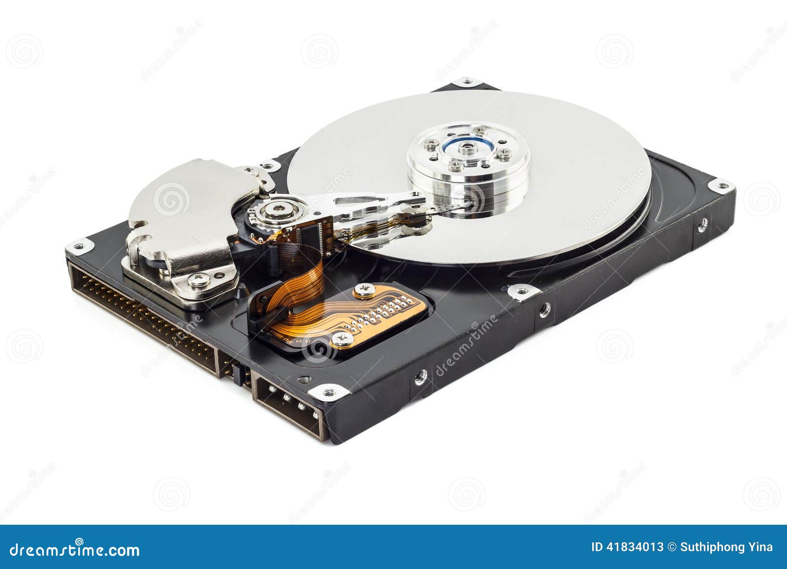 Inside View of Hard Disk Computer Stock Image - Image of record ...