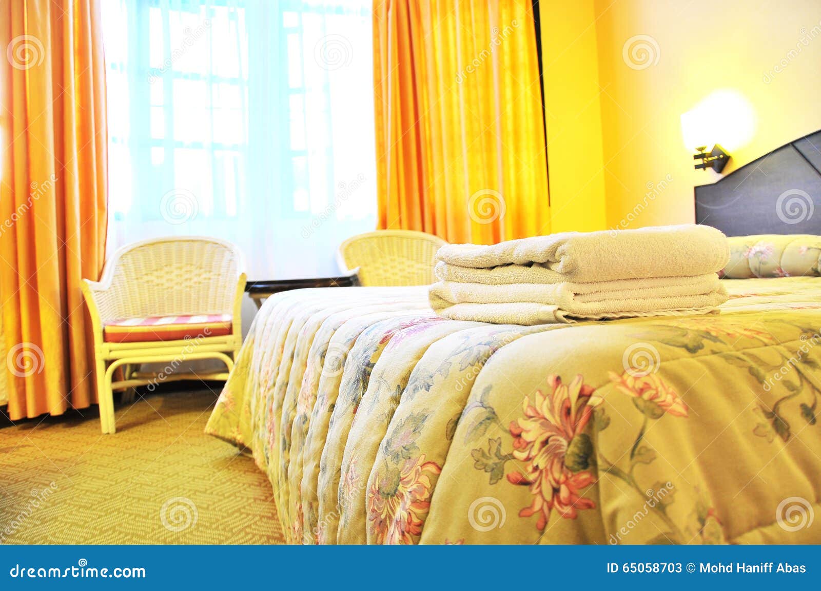 Inside View of Hotel Bedroom Stock Image - Image of bedroom, relaxation ...