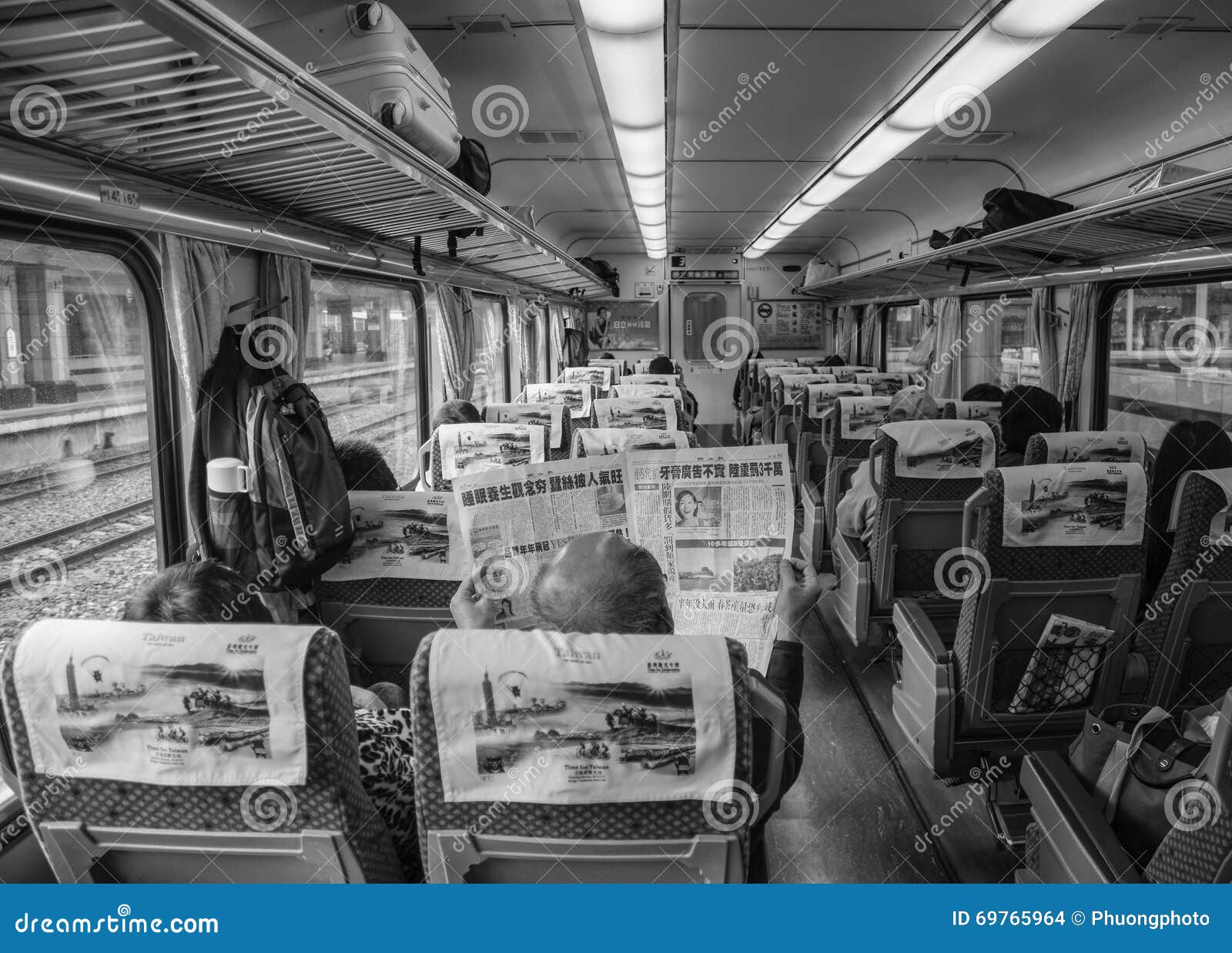 Inside View of the HSR Train in Hualien, Taiwan Editorial Stock Image ...