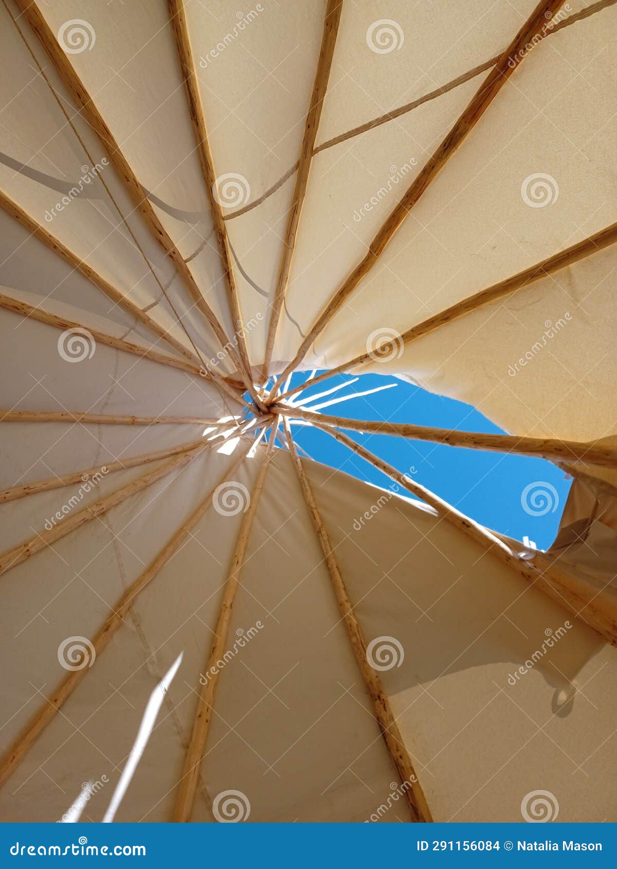 Inside View of a Indian Style Teepee Stock Photo - Image of decoration ...