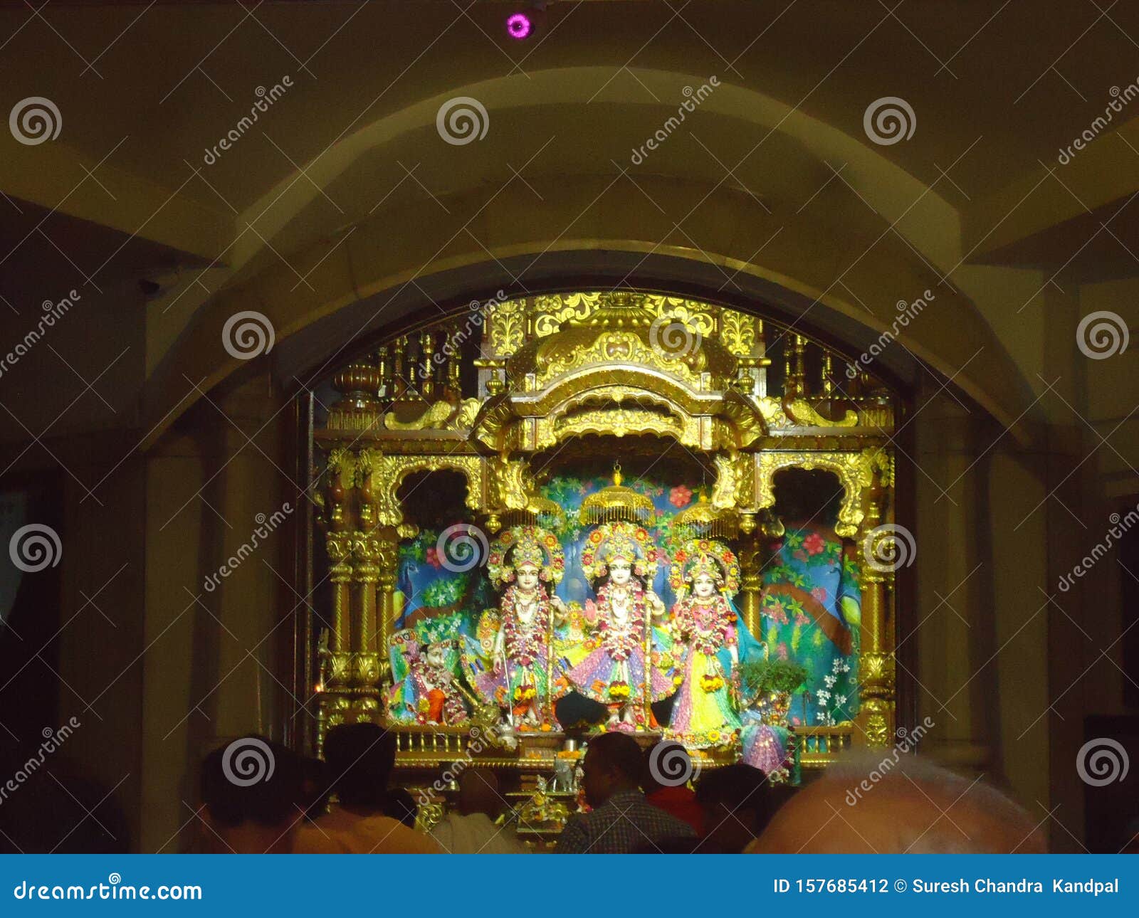 Inside View of ISKCON Temple Delhi . Editorial Photography - Image of ...