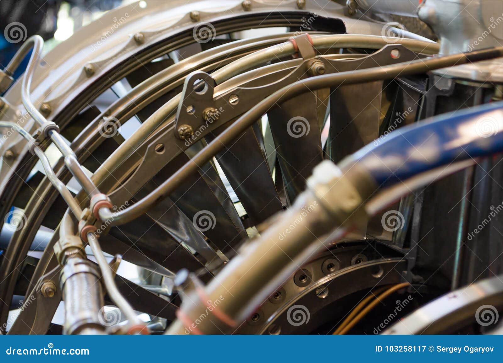 Jet engine inside stock image. Image of rotor, metal - 103258117