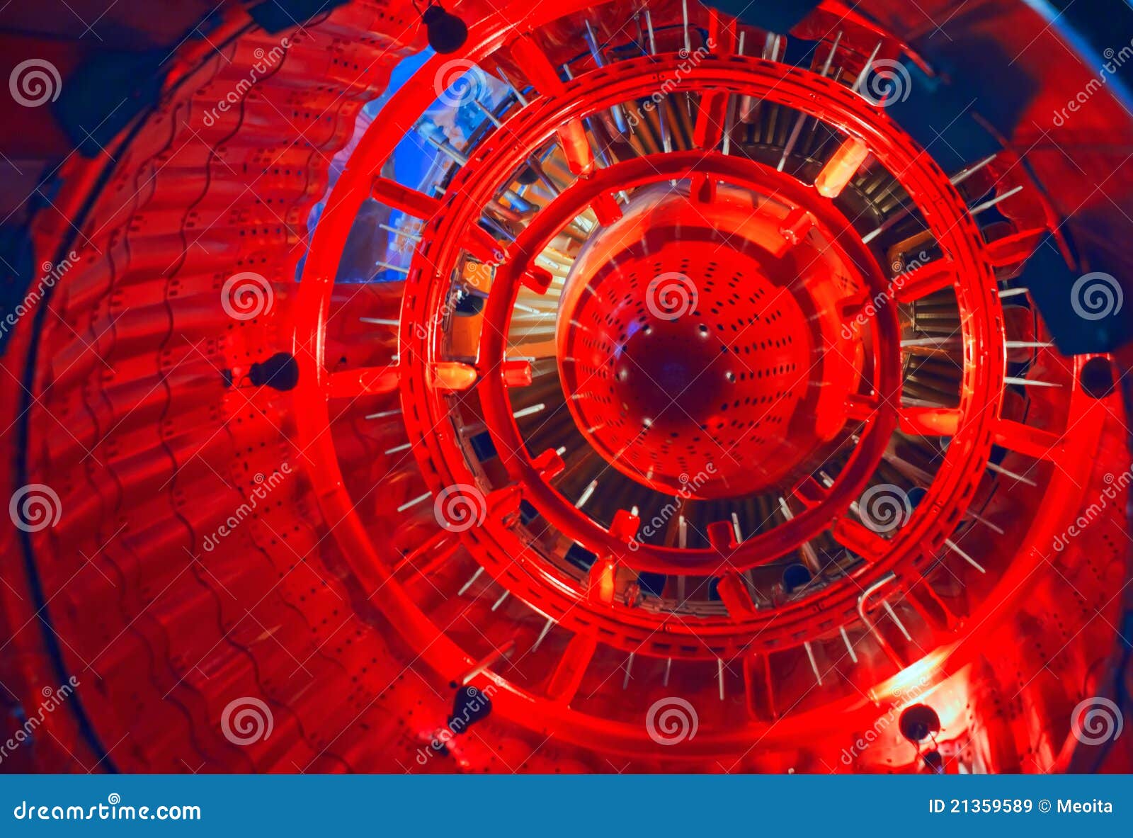 Inside View of the Jet Engine Model Stock Image - Image of turbine ...