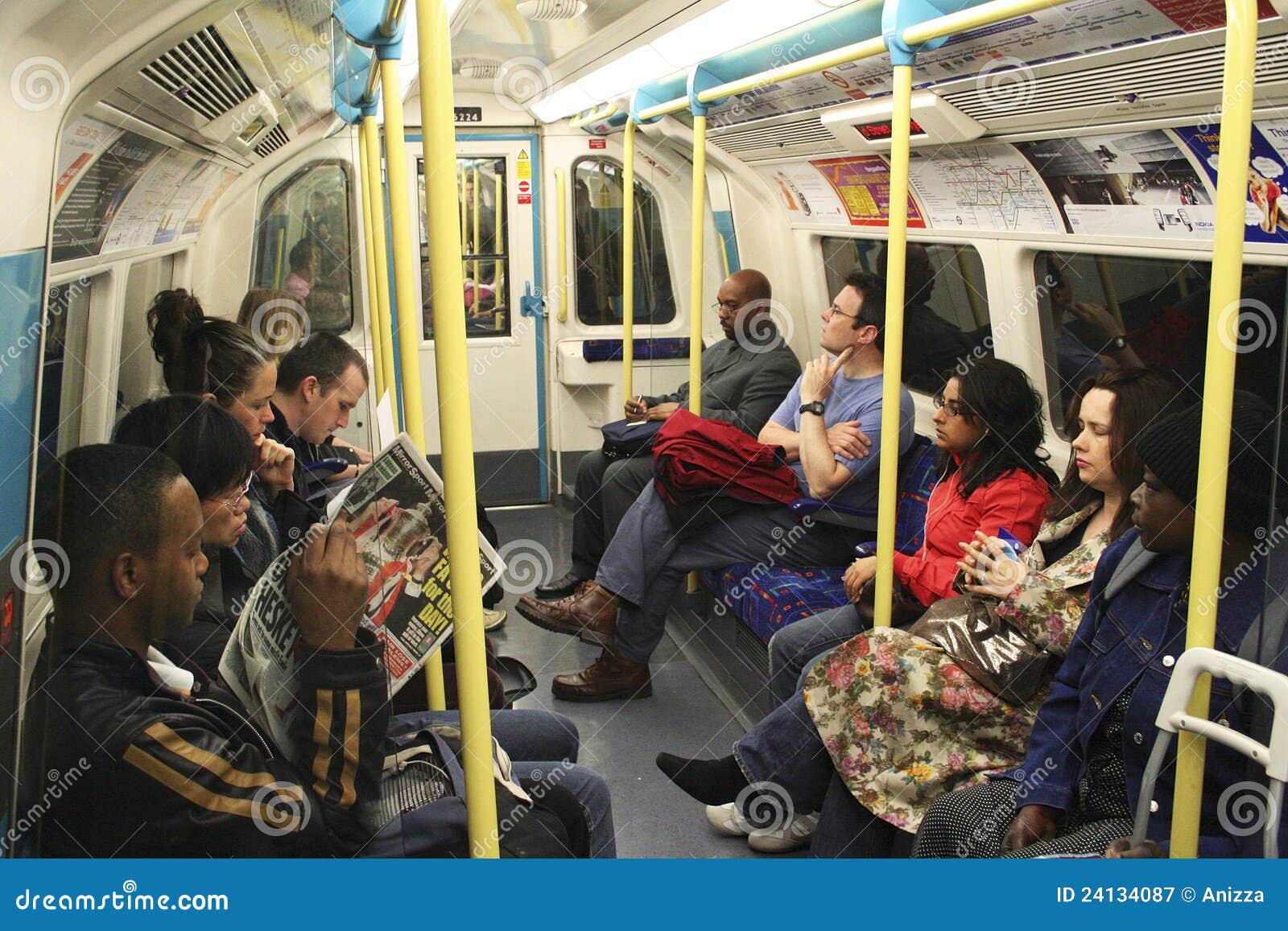 Inside View of the London Underground Editorial Photography - Image of ...