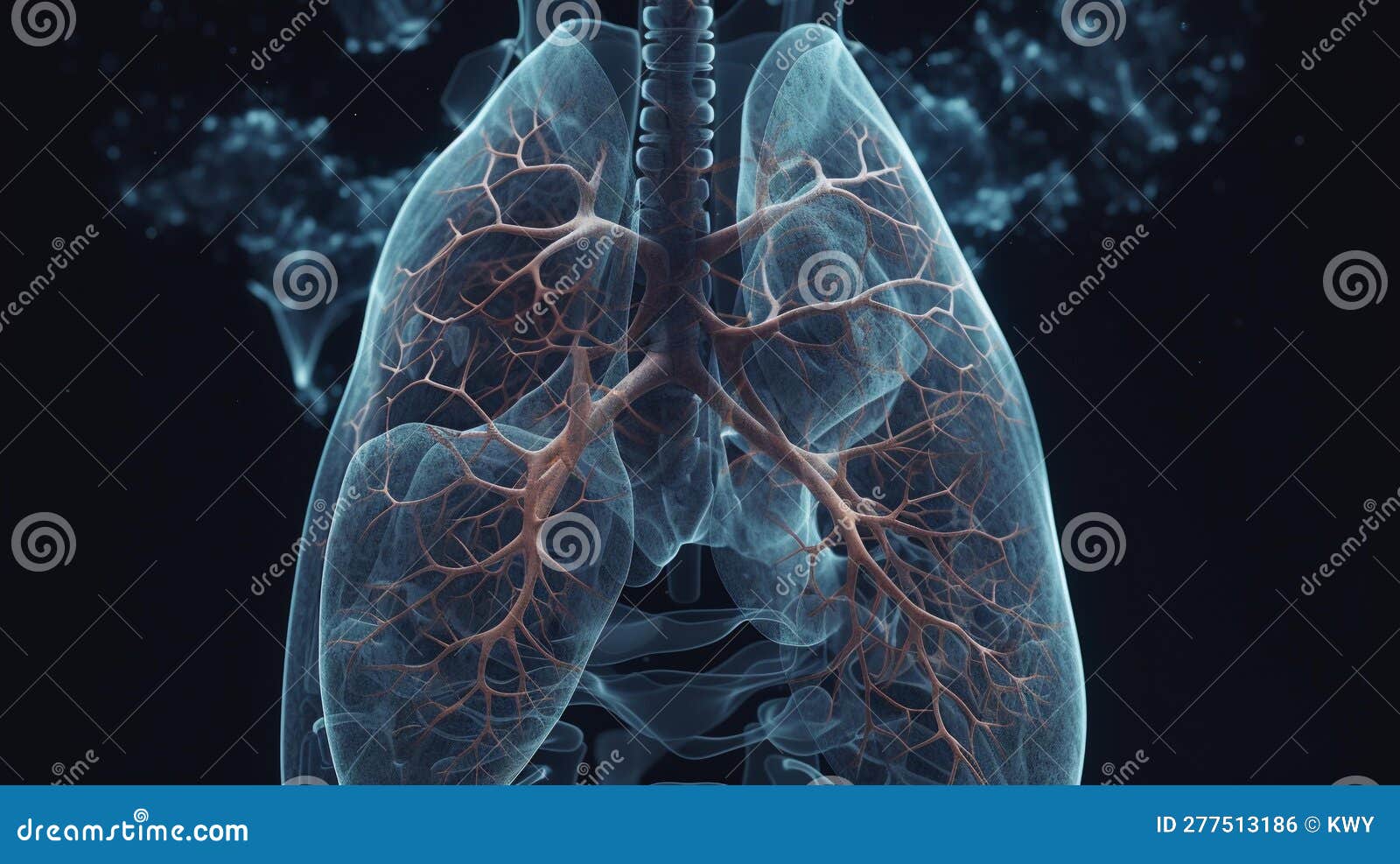 Inside View of Lungs Human Organs Medical Generative Ai Stock ...