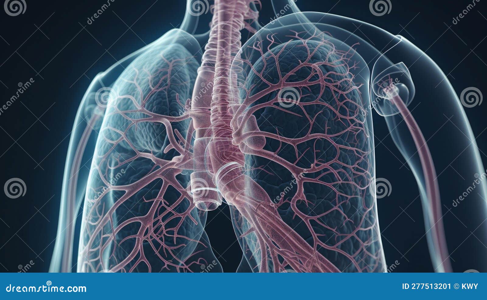 Inside View of Lungs Human Organs Medical Generative Ai Stock ...