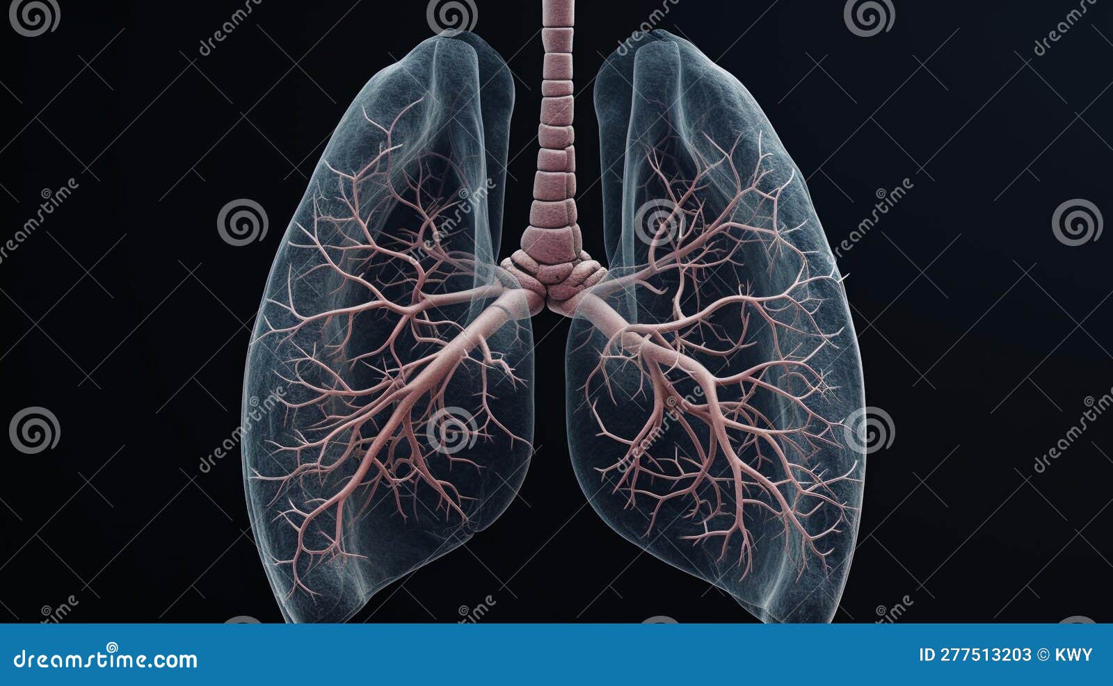 Inside View of Lungs Human Organs Medical Generative Ai Stock ...