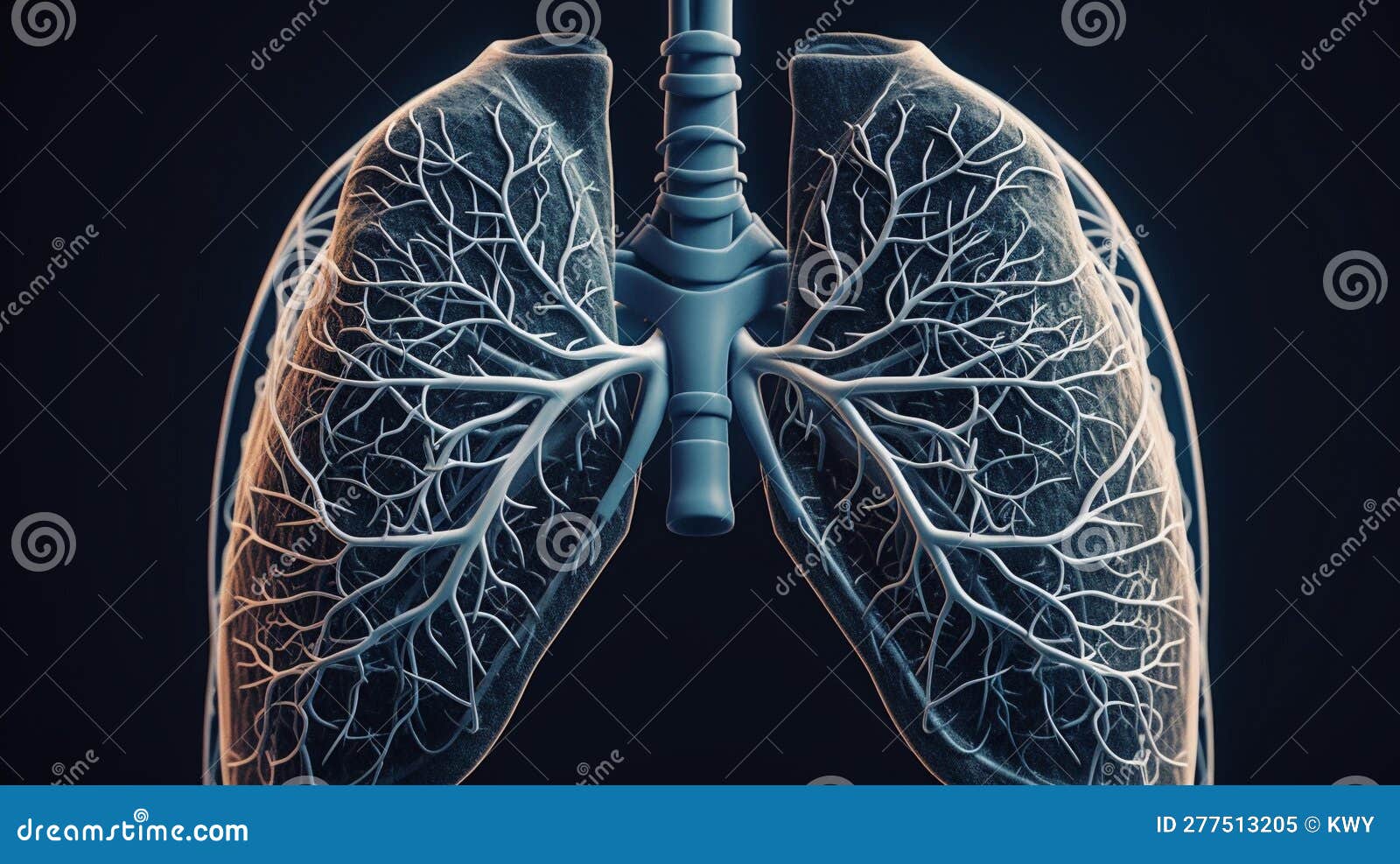 Inside View of Lungs Human Organs Medical Generative Ai Stock ...