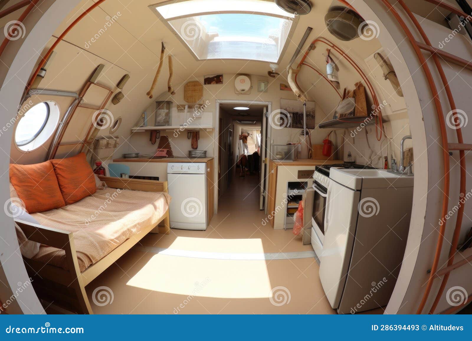 Inside View of Mars Habitat Living Quarters Stock Image - Image of ...