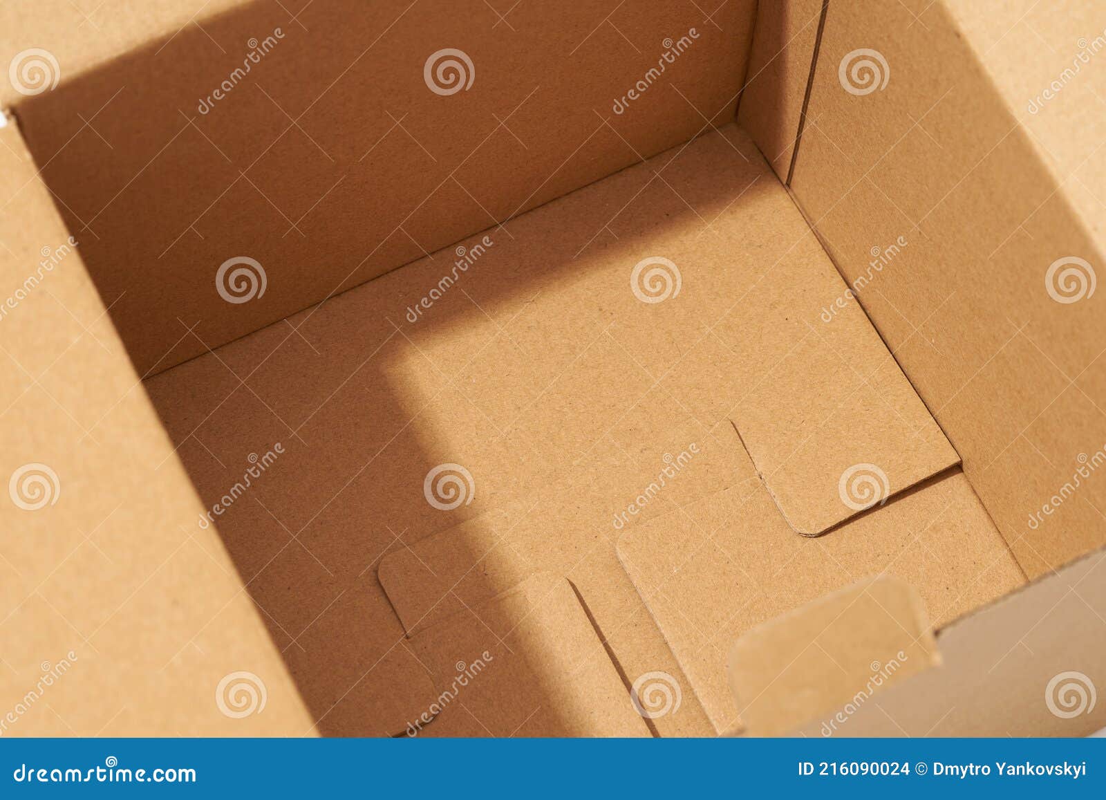 Inside View of an Open Cardboard Box Stock Photo - Image of packaging ...