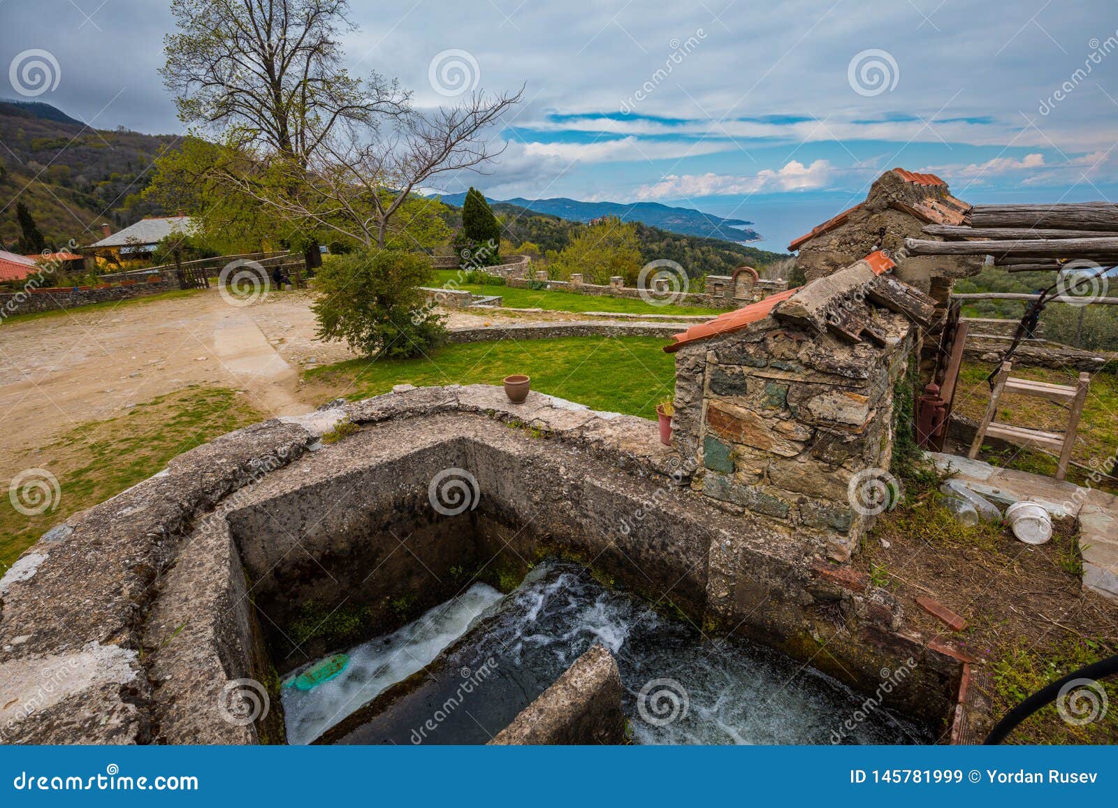 Philotheou Monastery on the Mount Athos Stock Image - Image of greece ...