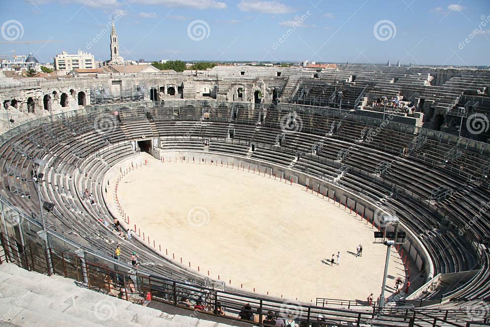 Inside view Roman Arena stock image. Image of history - 3134177
