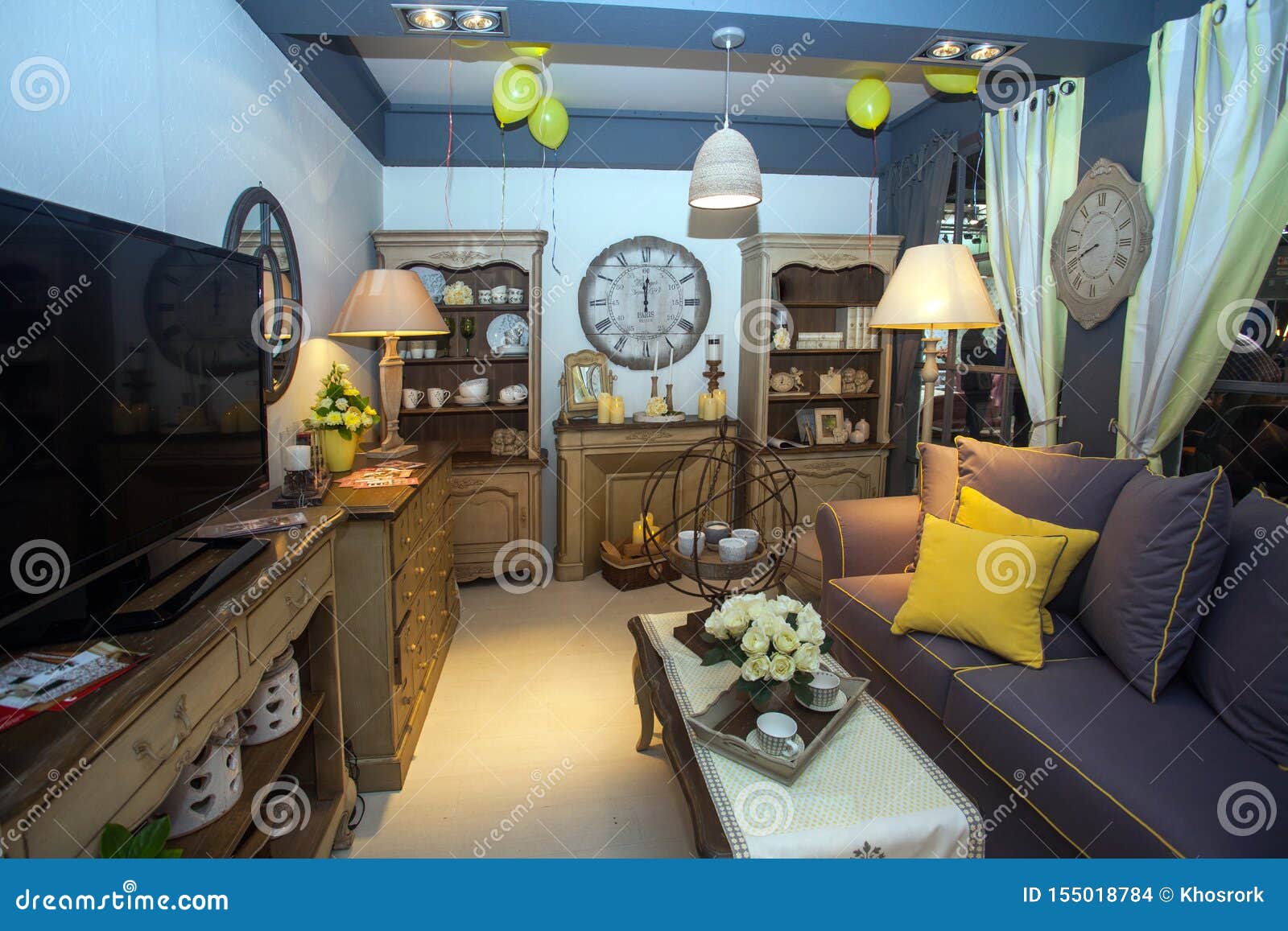 Inside View of Room Inside Home Stock Photo - Image of room, pillow ...