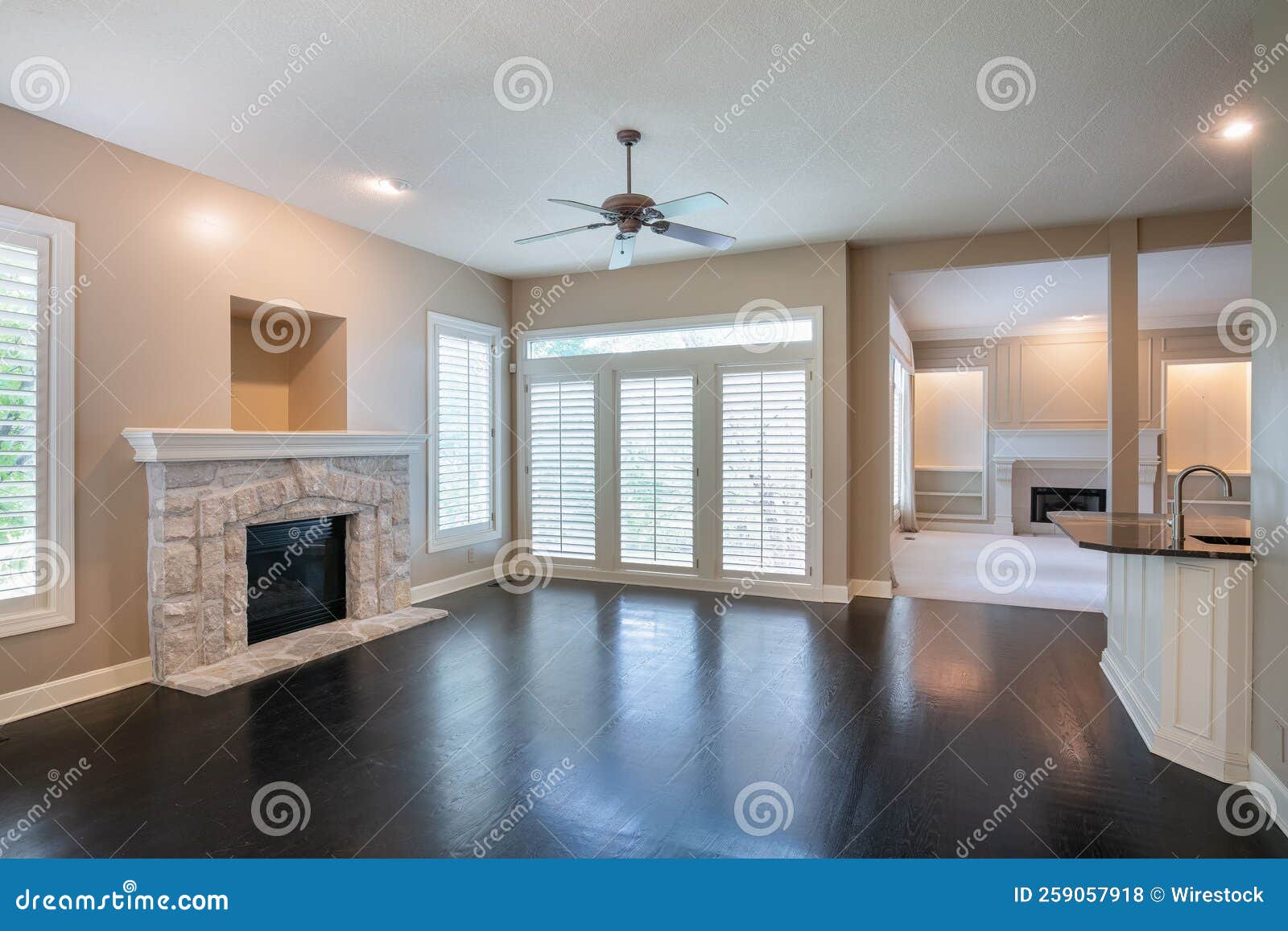View On A Fireplace In A Traditional Furnace Pise House Editorial Photo ...