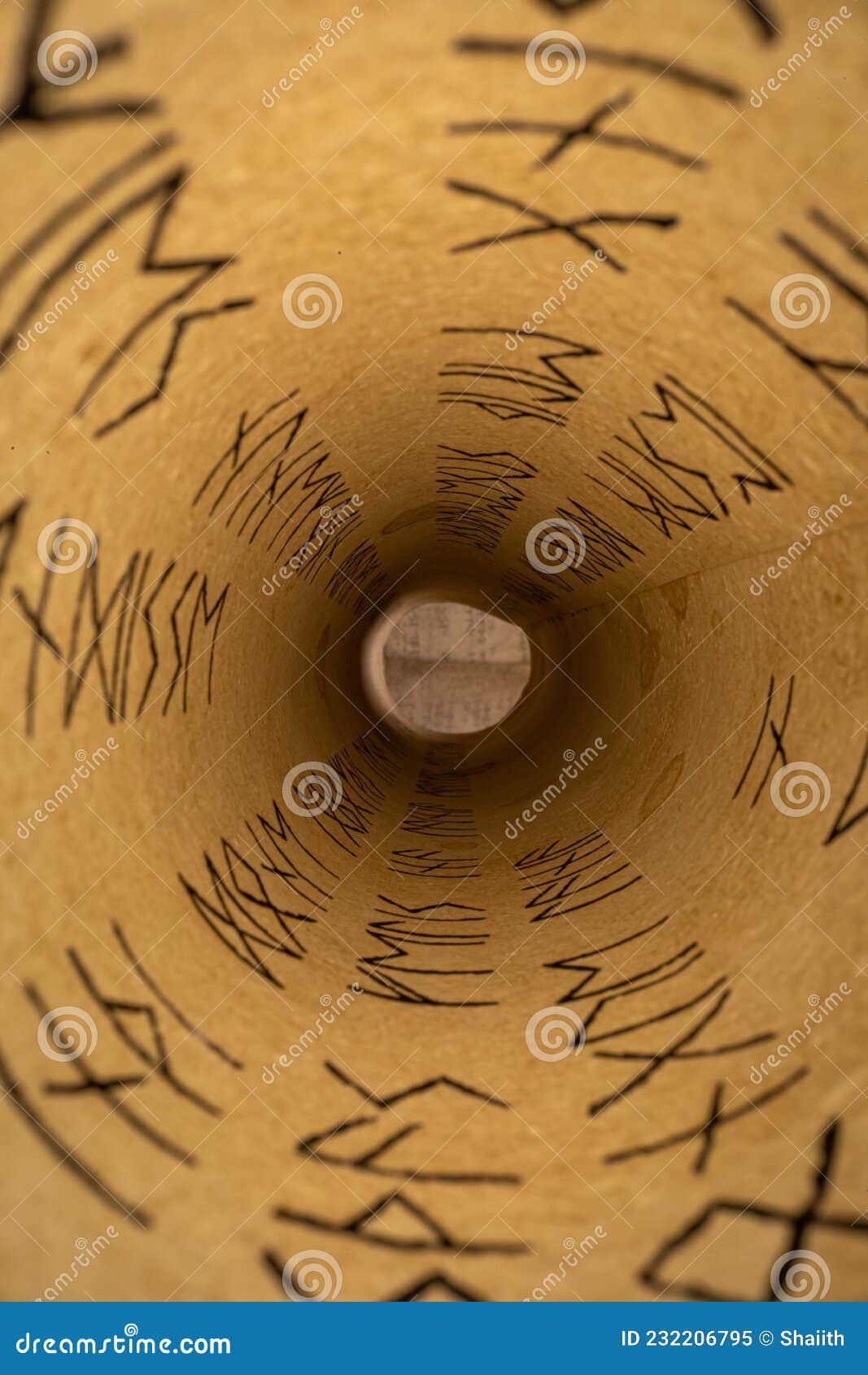 Inside View of Scroll with Futhpak Symbols. Scribe Library Stock Image ...