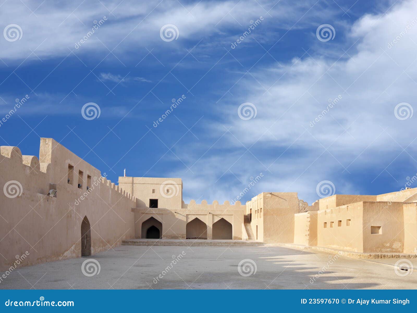 Inside View Southern Portion of Riffa Fort Bahrain Stock Photo - Image ...