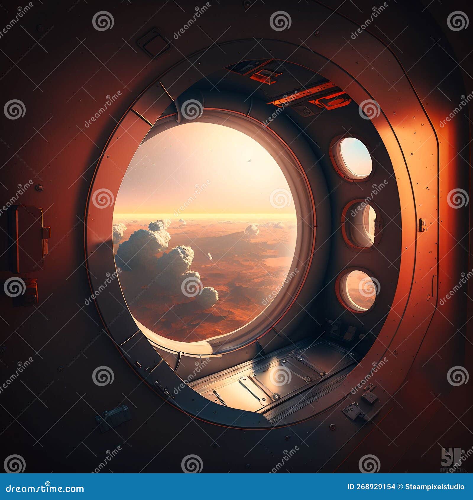 Inside Of Spaceship In Hostile Planet Royalty-Free Stock Image ...