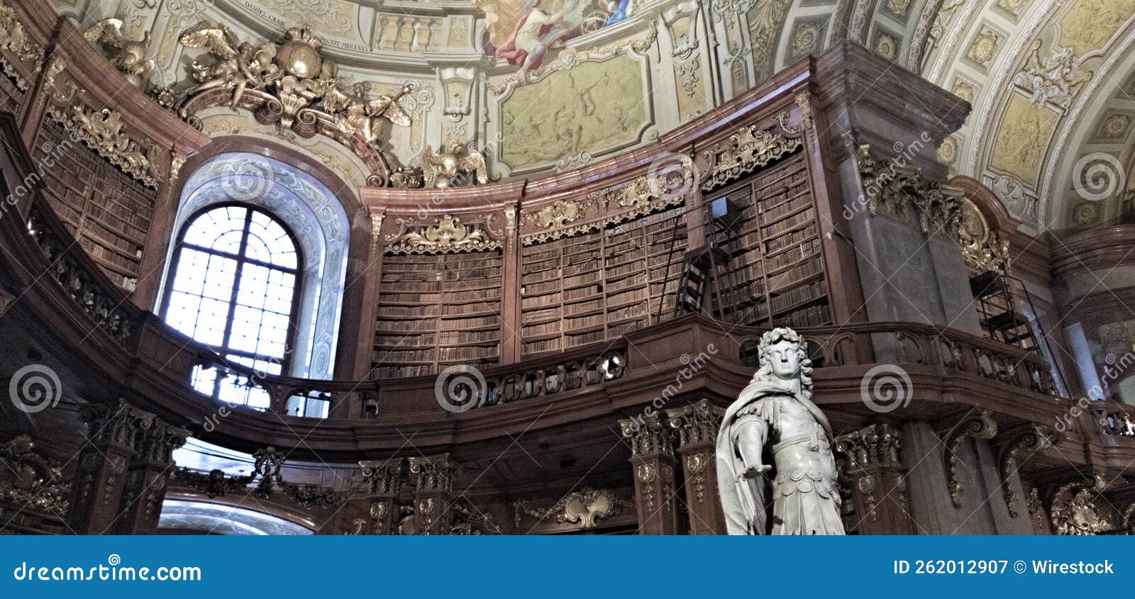 Inside View of the State Hall of National Library Vienna, Austria ...