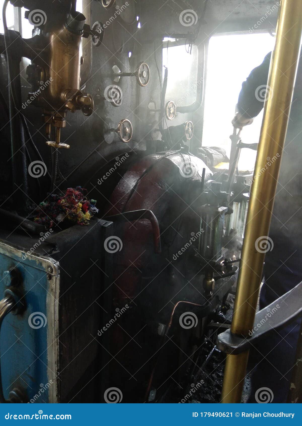 Inside View of Steam Engine of Toy Train Stock Image - Image of steam ...