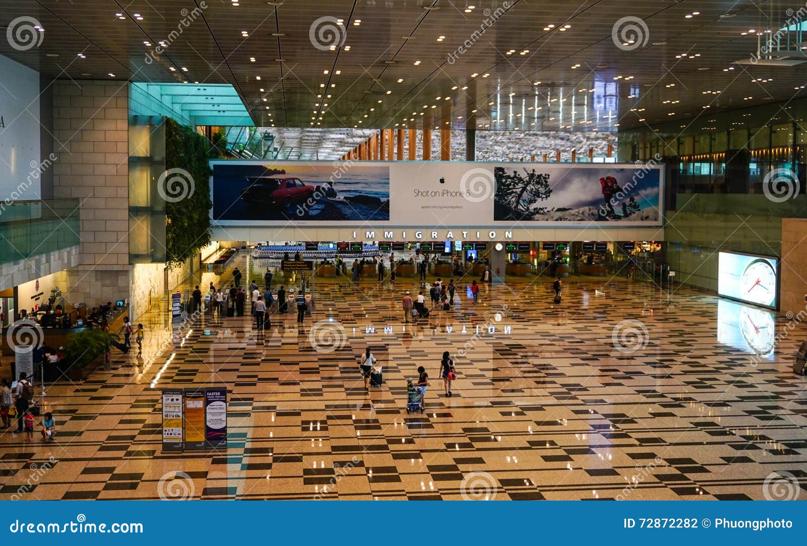 Inside View of Terminal 1 at the Airport in Changi, Singapore Editorial ...
