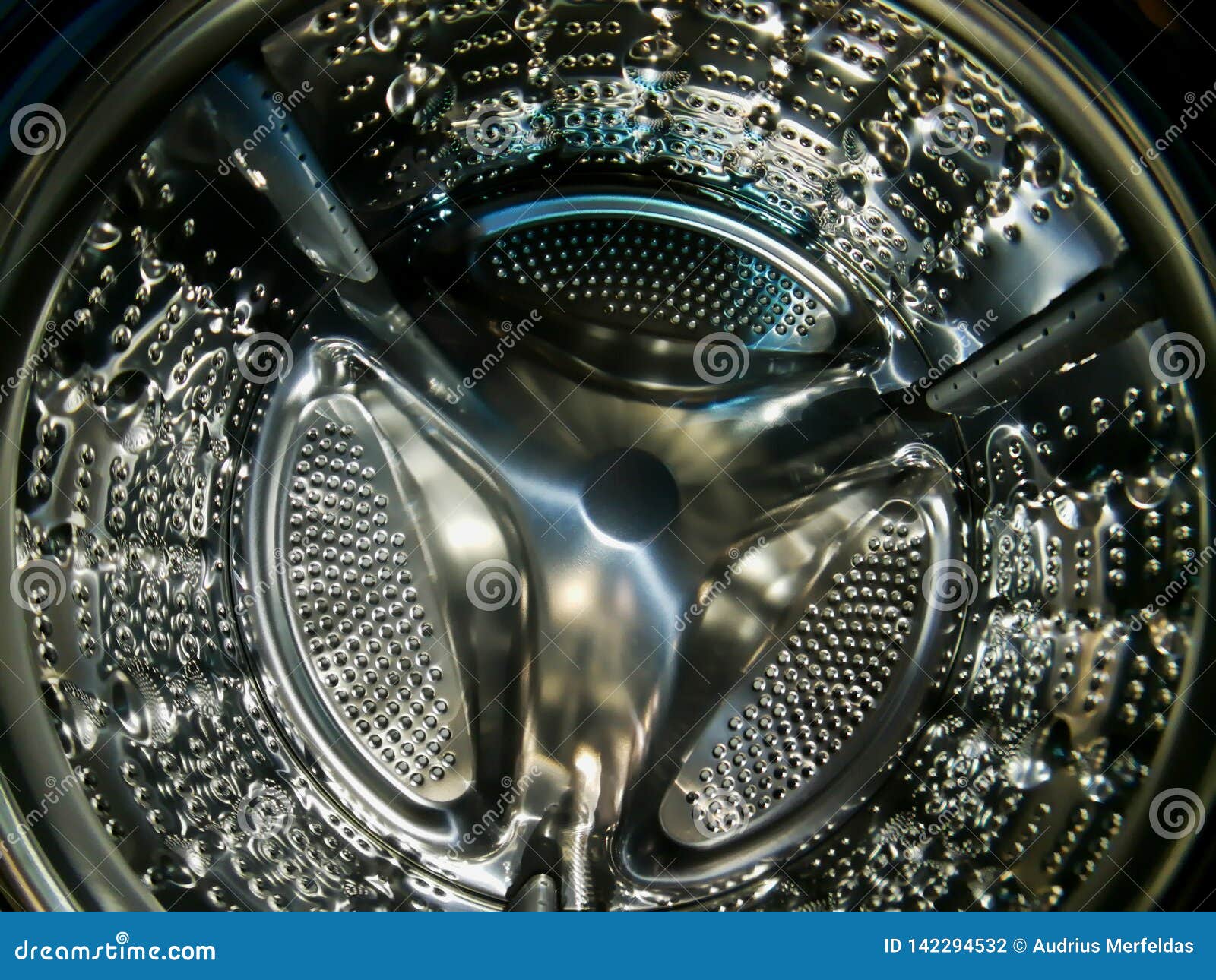 Inside View Washing Machine Drum Stock Photo - Image of wash, metal ...