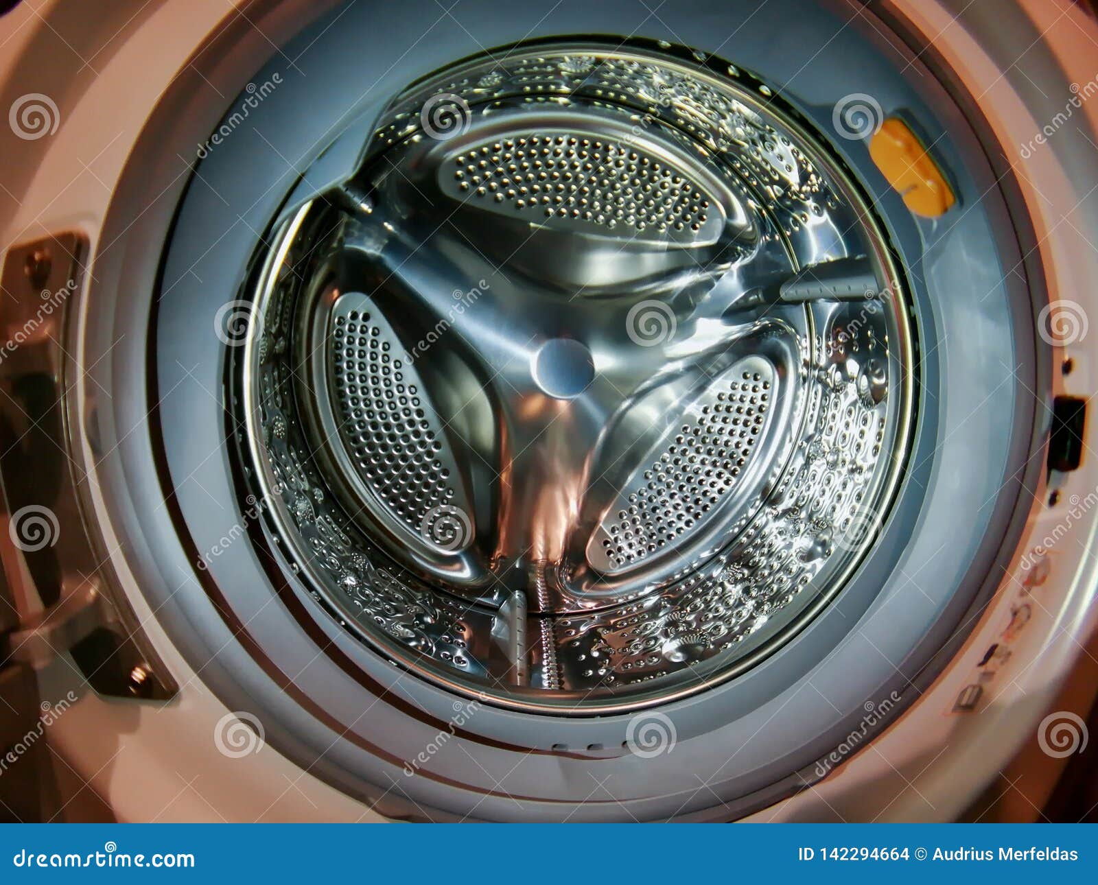 Inside View Washing Machine Drum Stock Photo - Image of wide, inside ...