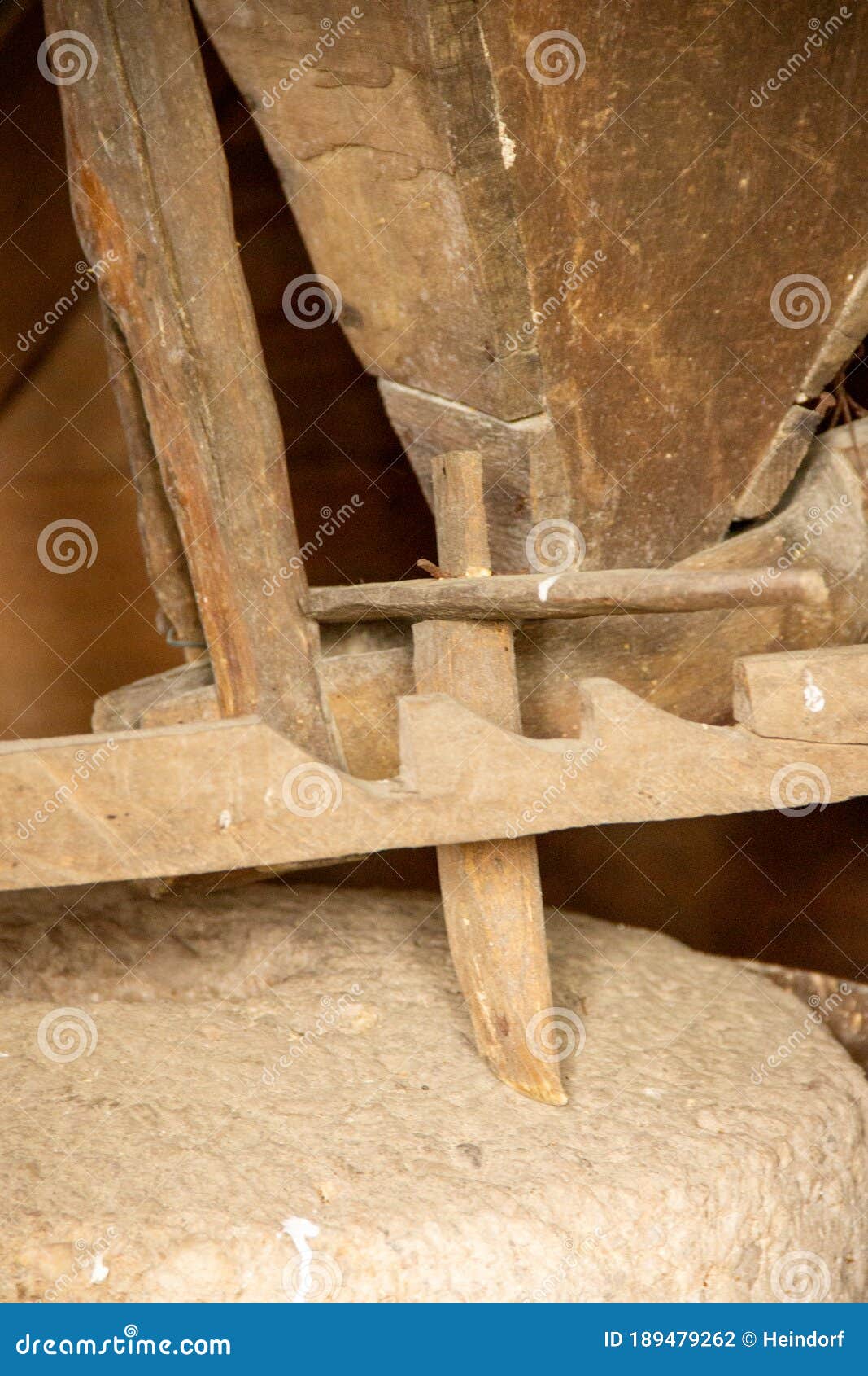 View of a Watermill with Its Millstone and Grain Hopper Stock Photo ...
