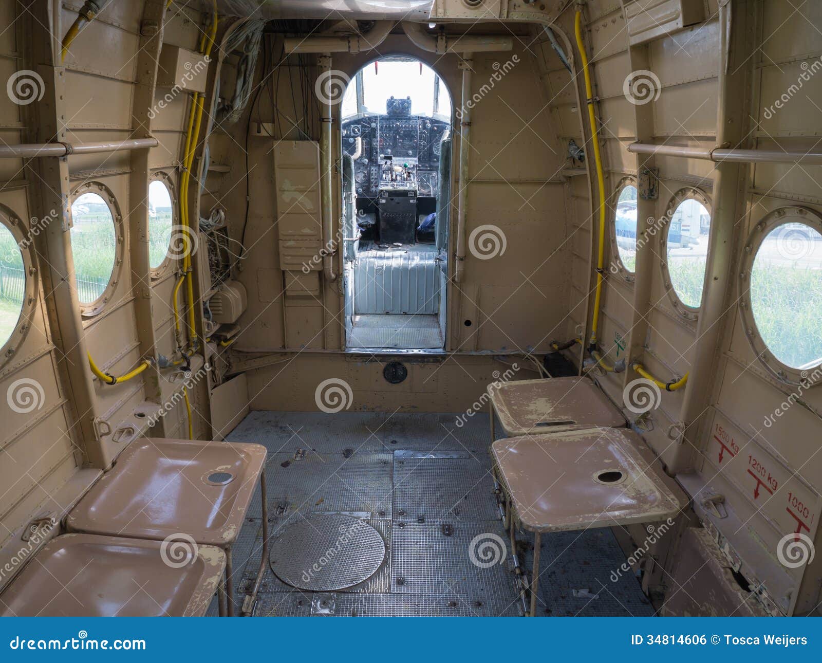 Inside a Vintage Small Jet Plane Stock Photo - Image of airplane ...