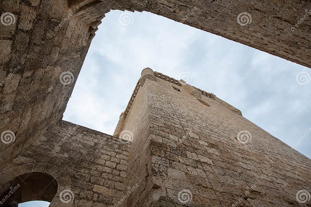 Inside Visit of the Penafiel Castle Stock Photo - Image of national ...