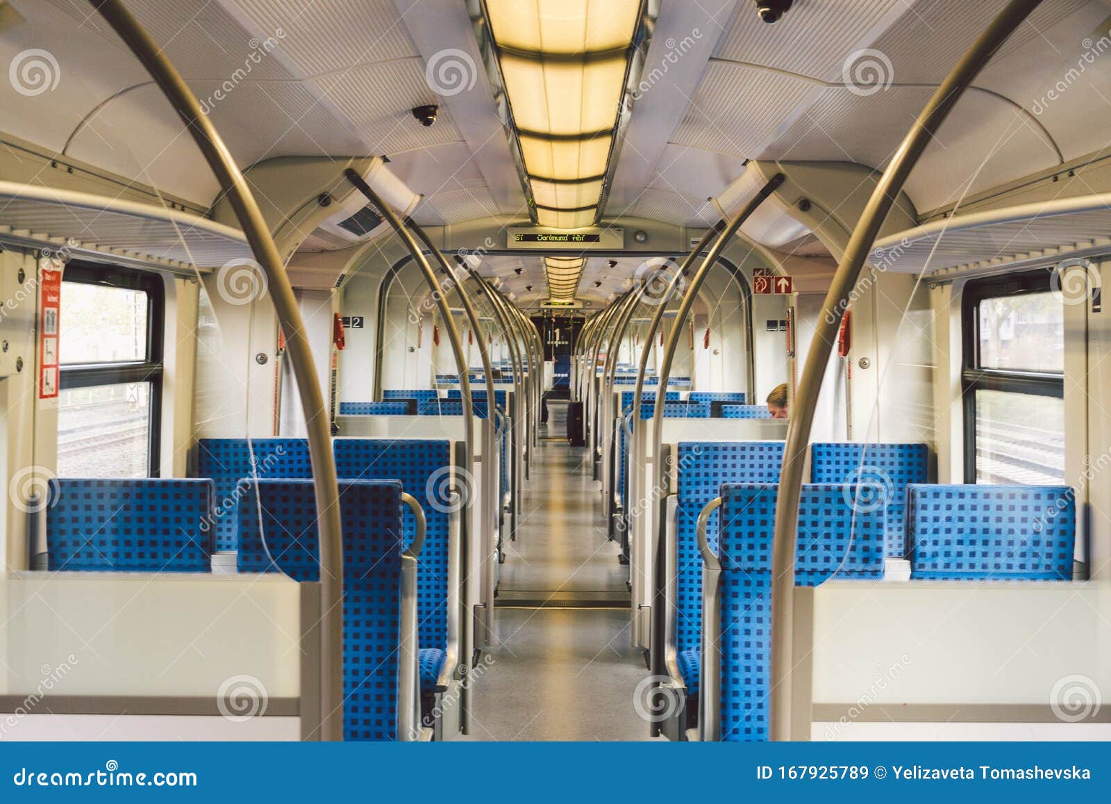 Inside the Wagon Train Germany, Dusseldorf. Empty Train Interior Stock ...