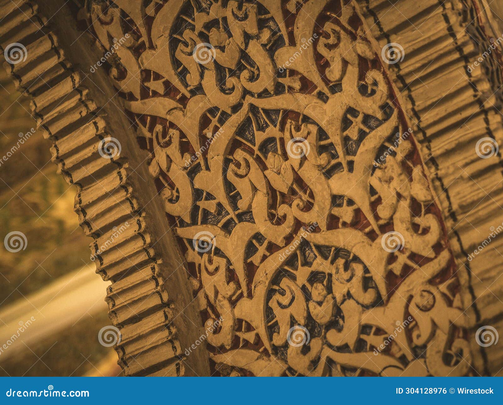 The Inside Wall of a Building with an Intricate Design on it Editorial ...