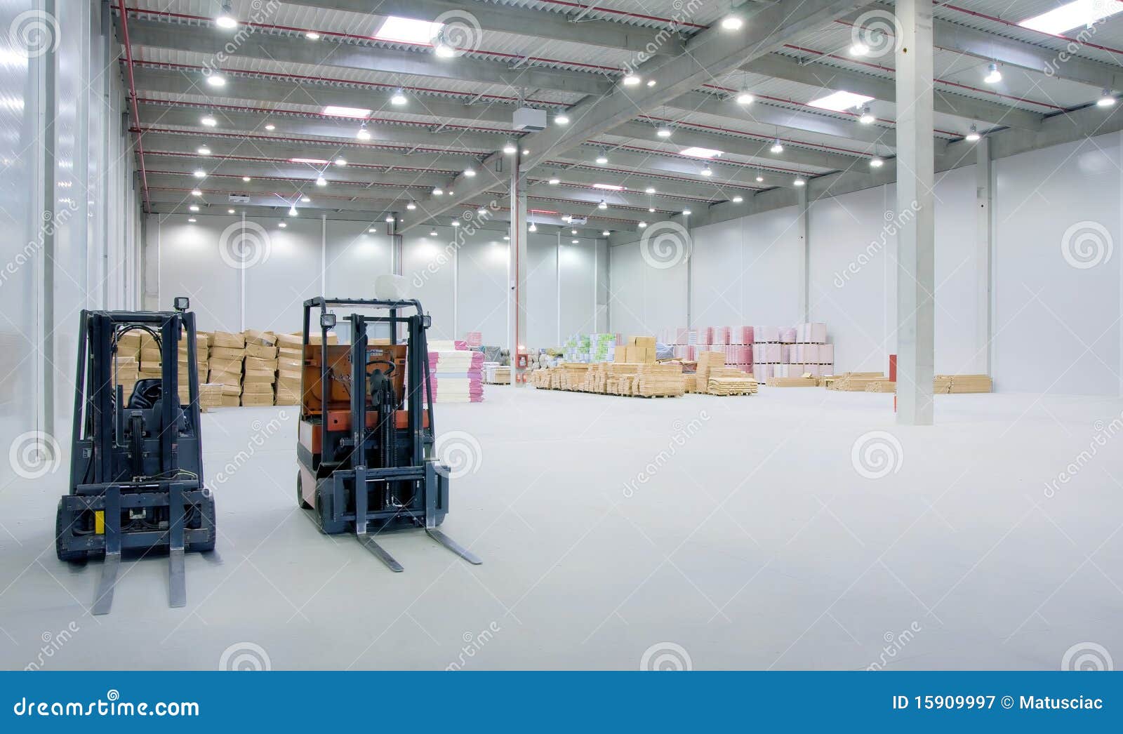 Inside warehouse stock image. Image of distribution, factory - 15909997