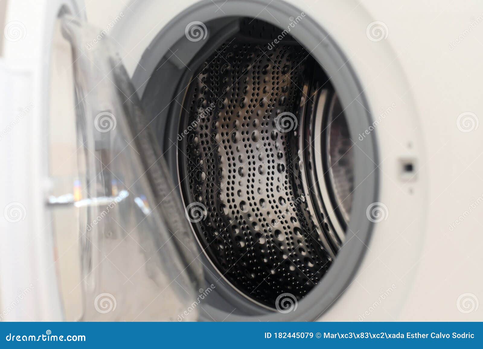Inside the washing machine stock image. Image of laundry - 182445079
