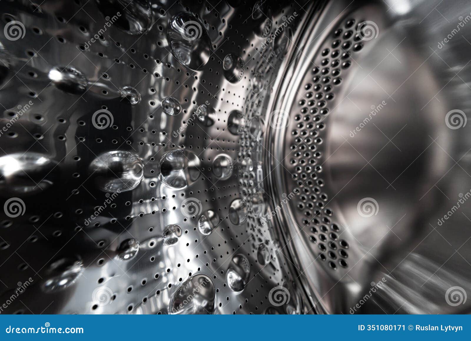 Inside of a Washing Machine Drum Stock Image - Image of dryer, metal ...