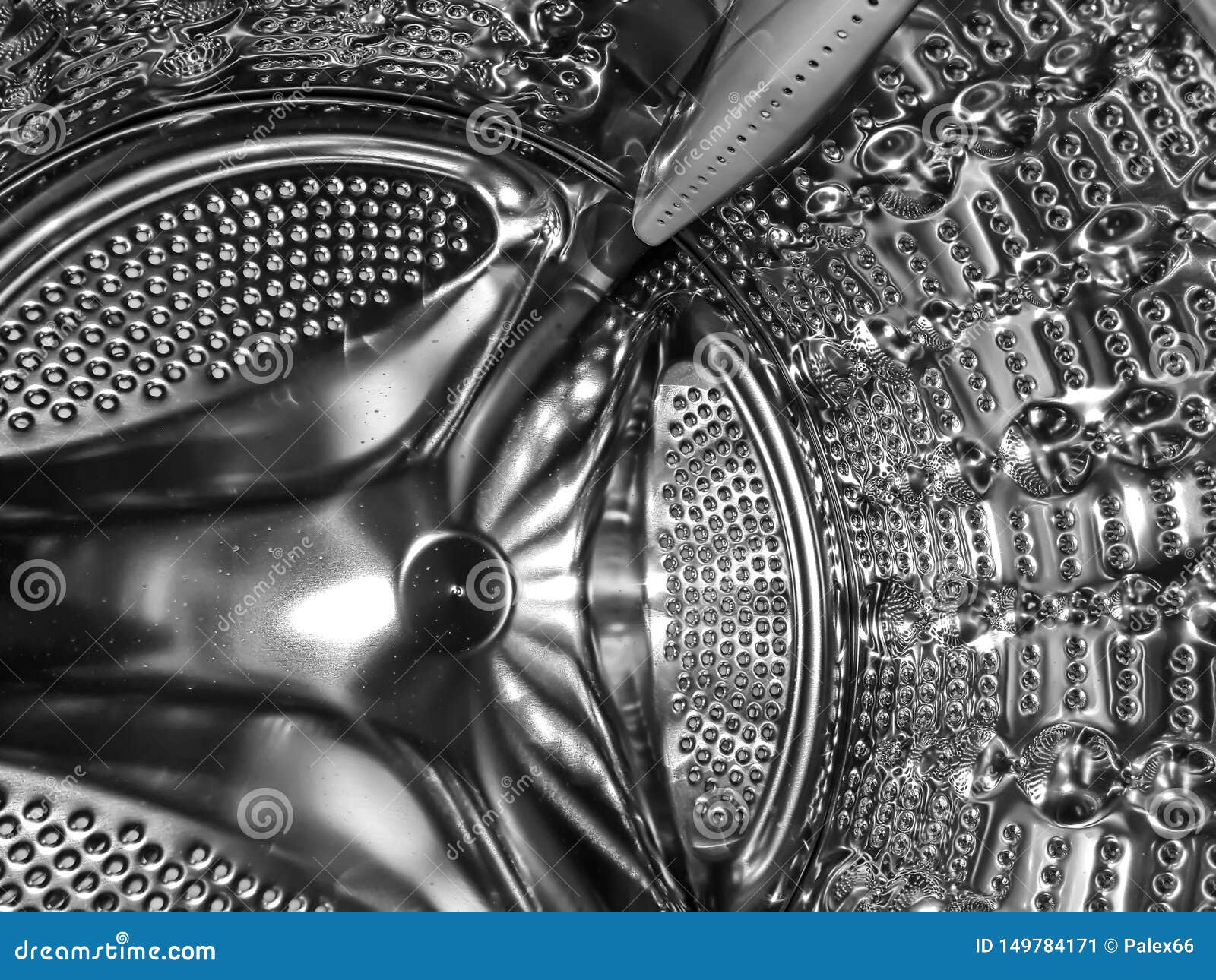 Inside of a Washing Machine Drum Stock Image - Image of metallic ...