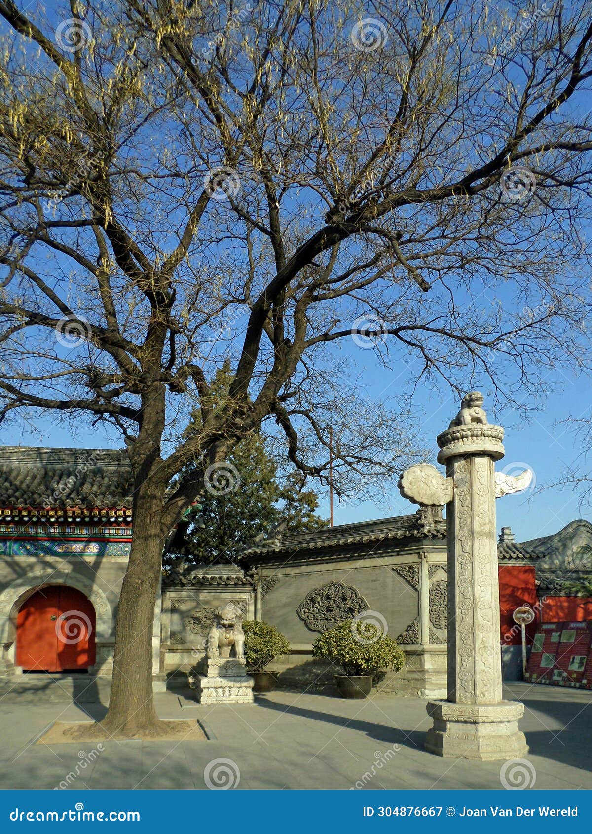 Inside the White Cloud Temple Complex, Beijing Stock Image - Image of ...