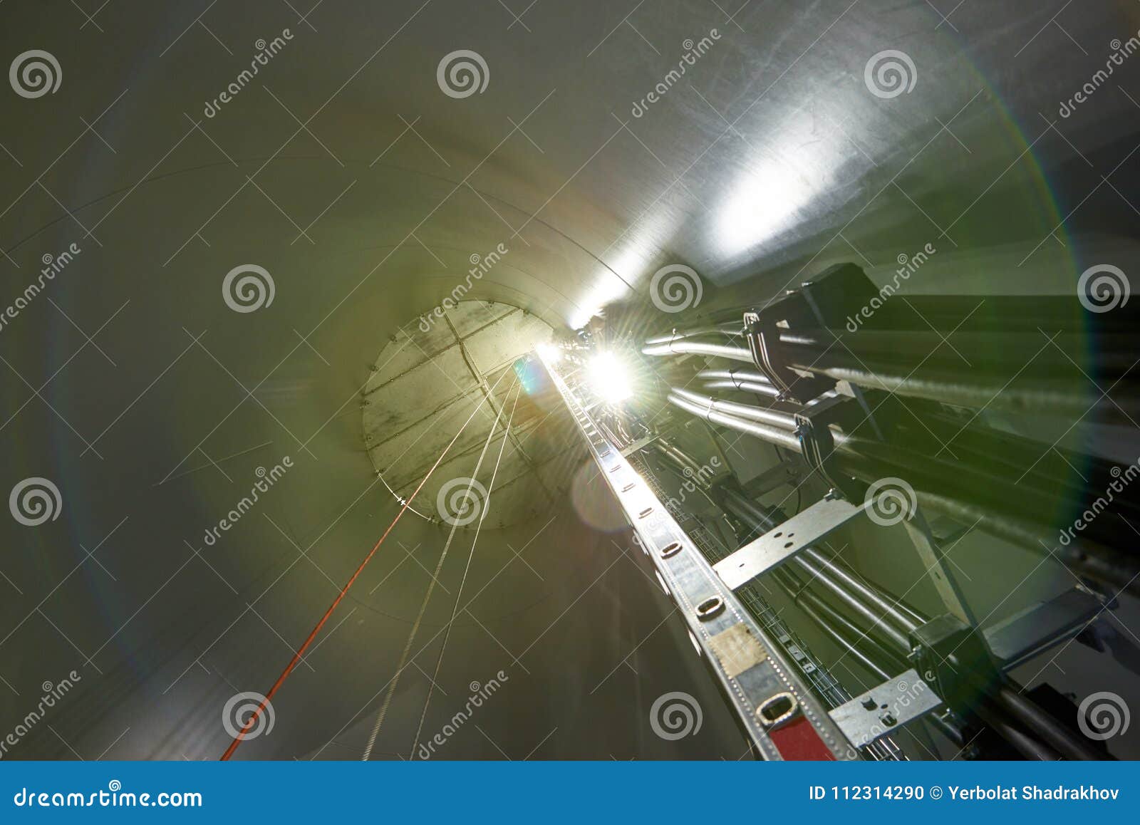 Inside the wind turbines. stock photo. Image of conditioning - 112314290