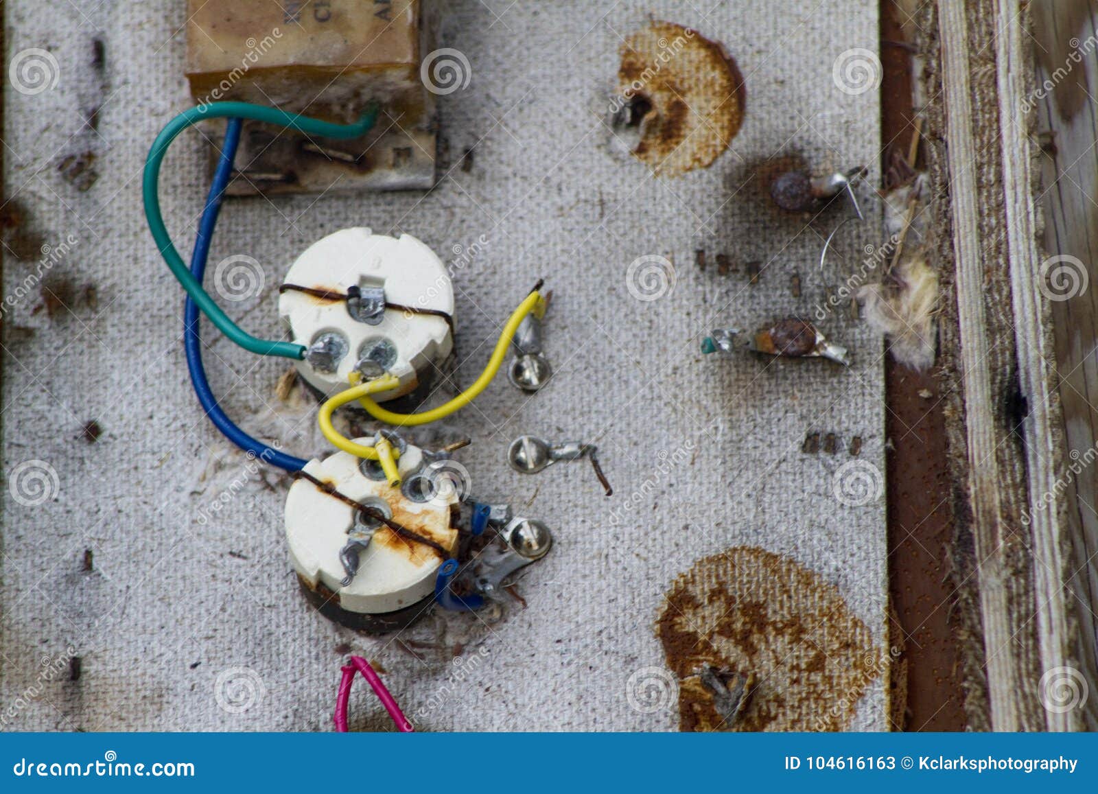 Old Electronic Components Elements and Wires Stock Image - Image of ...
