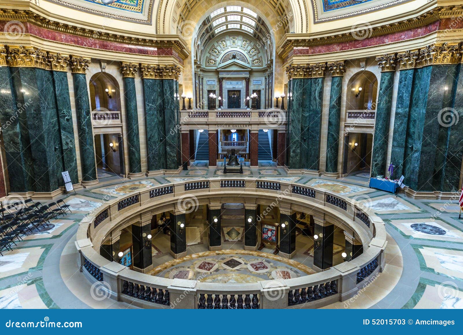 Inside Wisconsin State Capital Stock Image - Image of decor, history ...