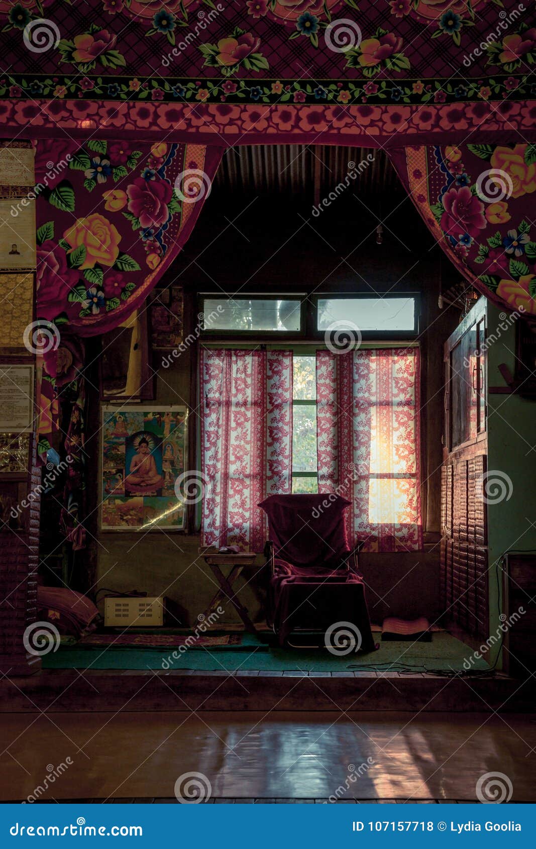 Inside a Wooden Monastery in Myanmar Burma Stock Photo - Image of asia ...