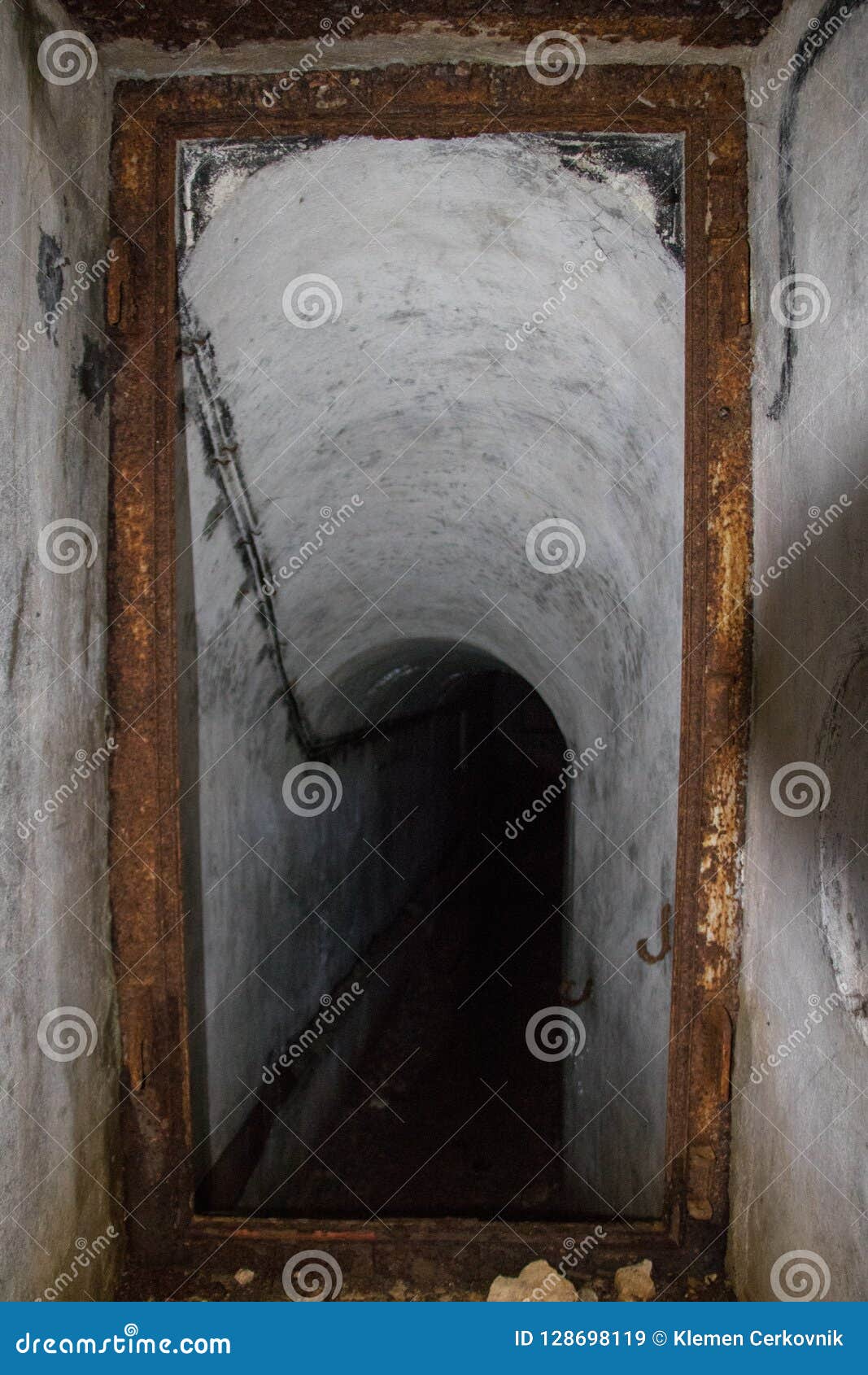 Inside the 1 World War Bunker Stock Image - Image of history, iron ...