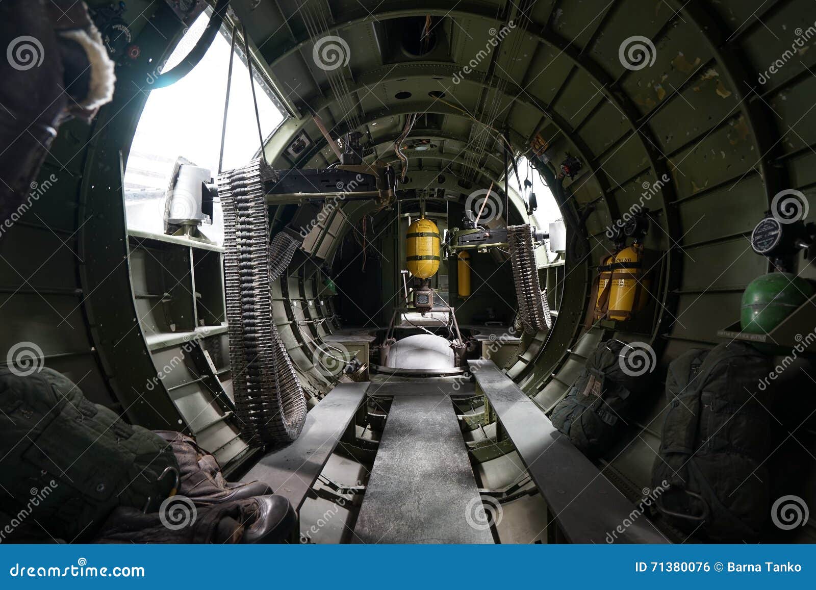 Interior Of A B-17 Bomber Plane From WWII In An Airbase Stock Photo ...