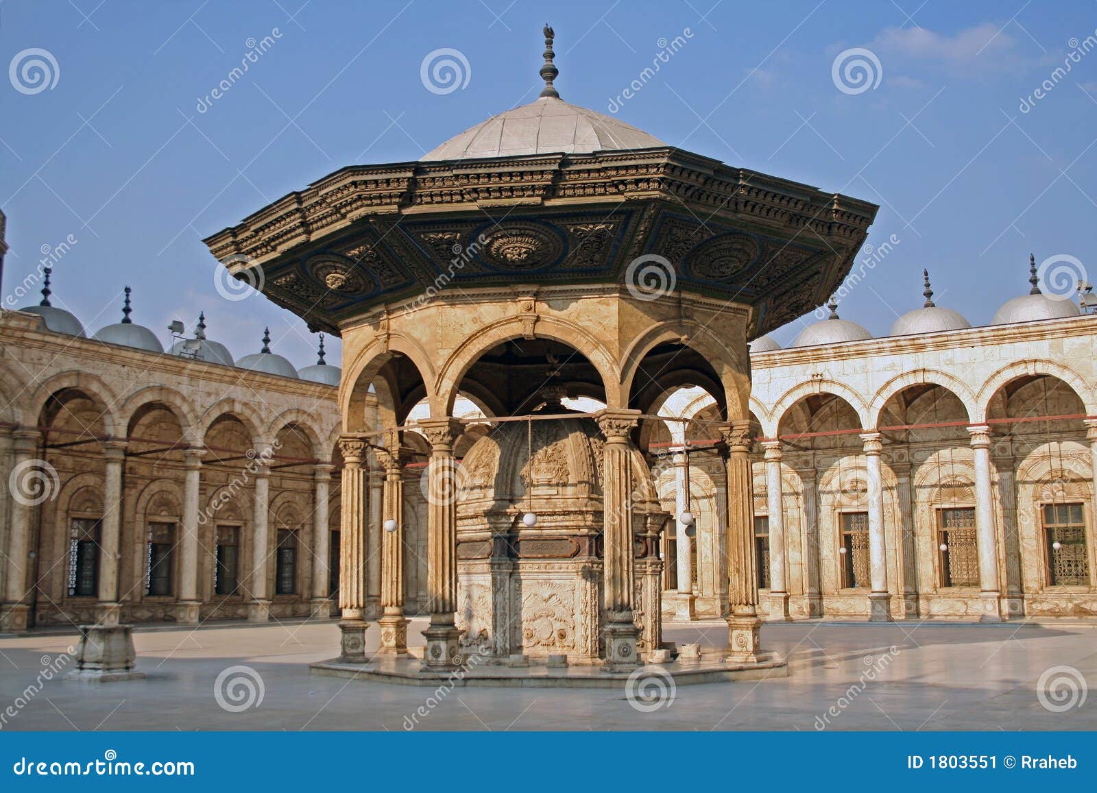 Inside the Yard of Sultan Hussein Mosque Stock Image - Image of ...