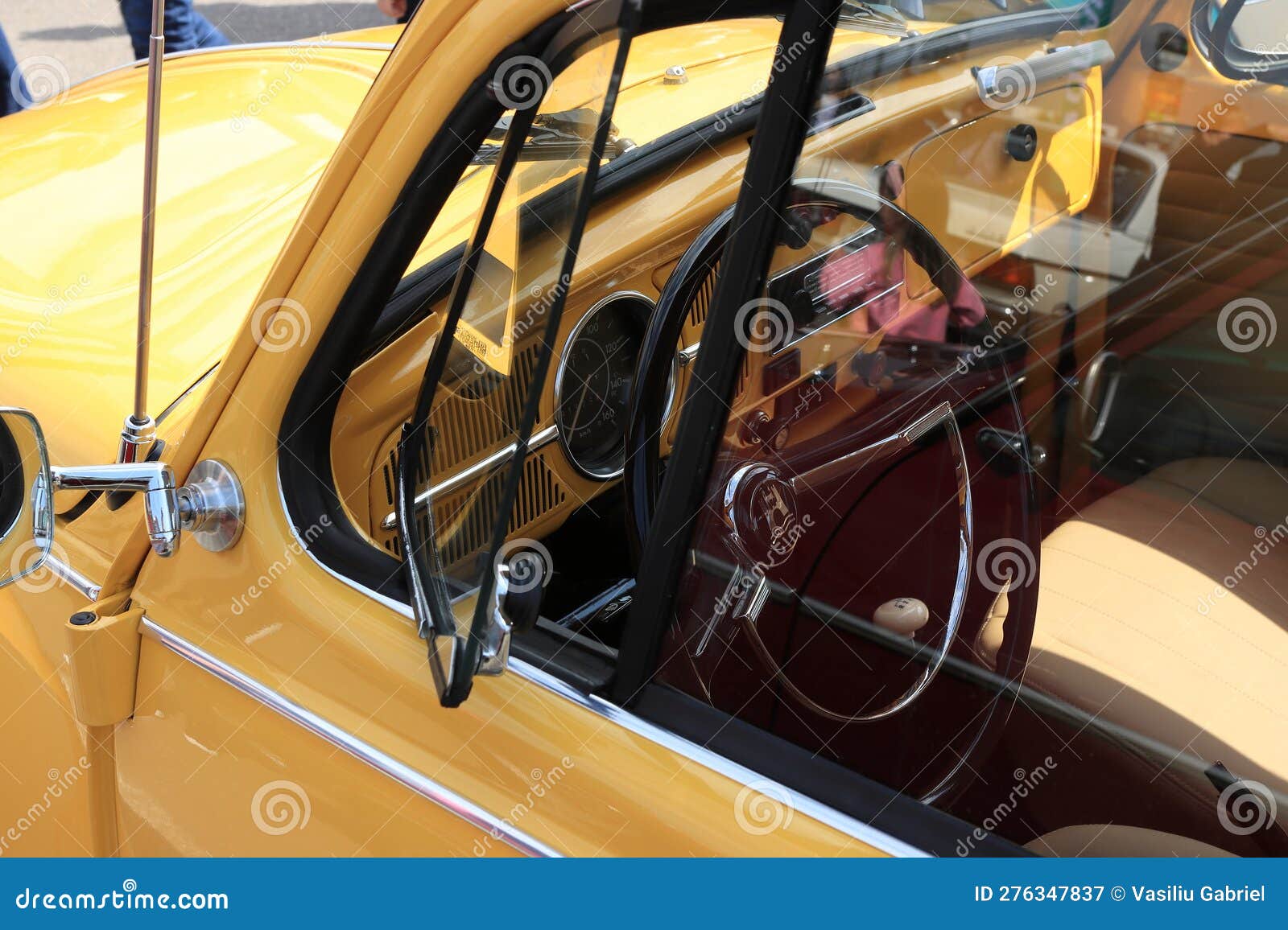 Inside Yellow Volkswagen Beetle Car Stock Image - Image of volkswagen ...