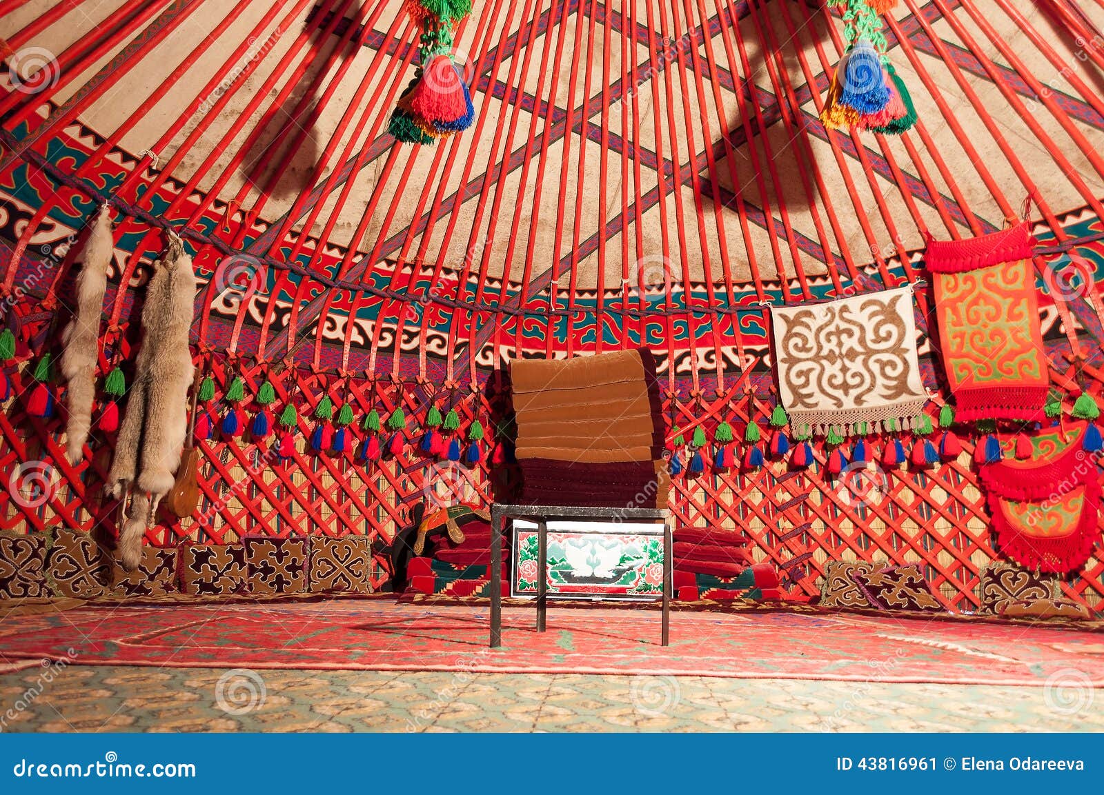Inside The Kyrgyz Yurt Royalty-Free Stock Photography | CartoonDealer ...