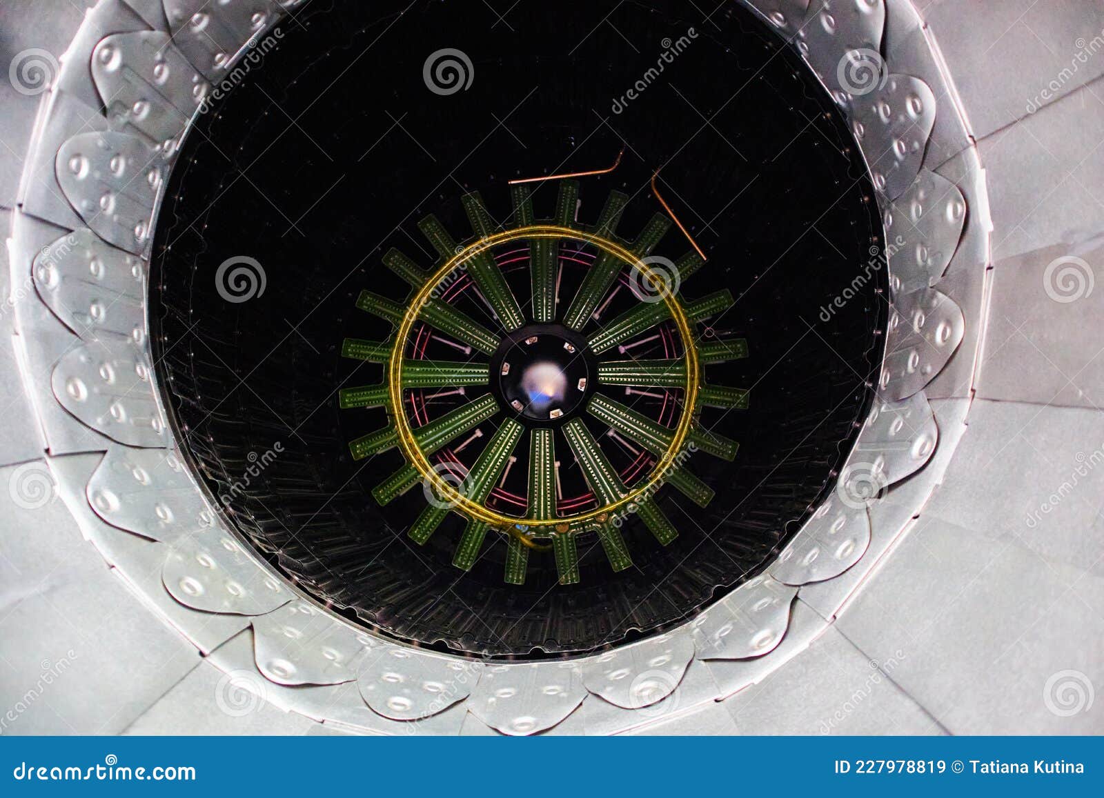 The Insides of the Rocket Engine at the Exhibition. Stock Image - Image ...