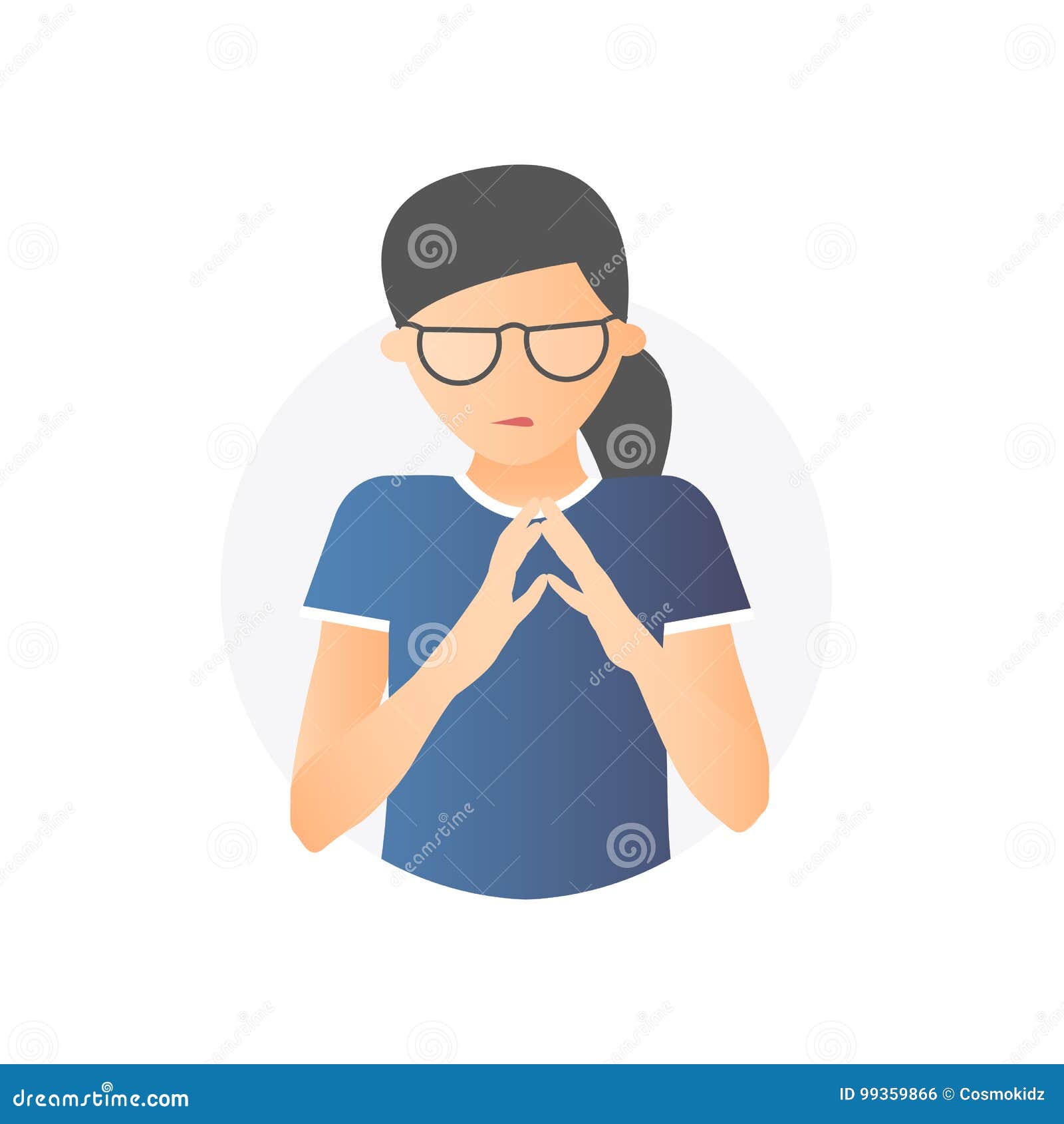 Insidious, Envious Woman, Flat Gradient Vector Icon Stock Vector ...