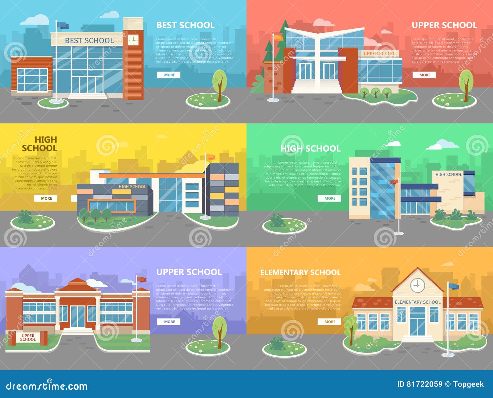 Insieme Degli Edifici Scolastici Variazioni Architettoniche ...