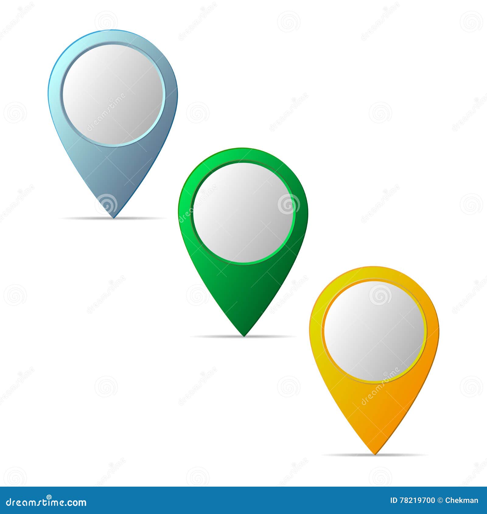 Insieme Degli Indicatori Della Mappa - Illustrazione Illustrazione di ...